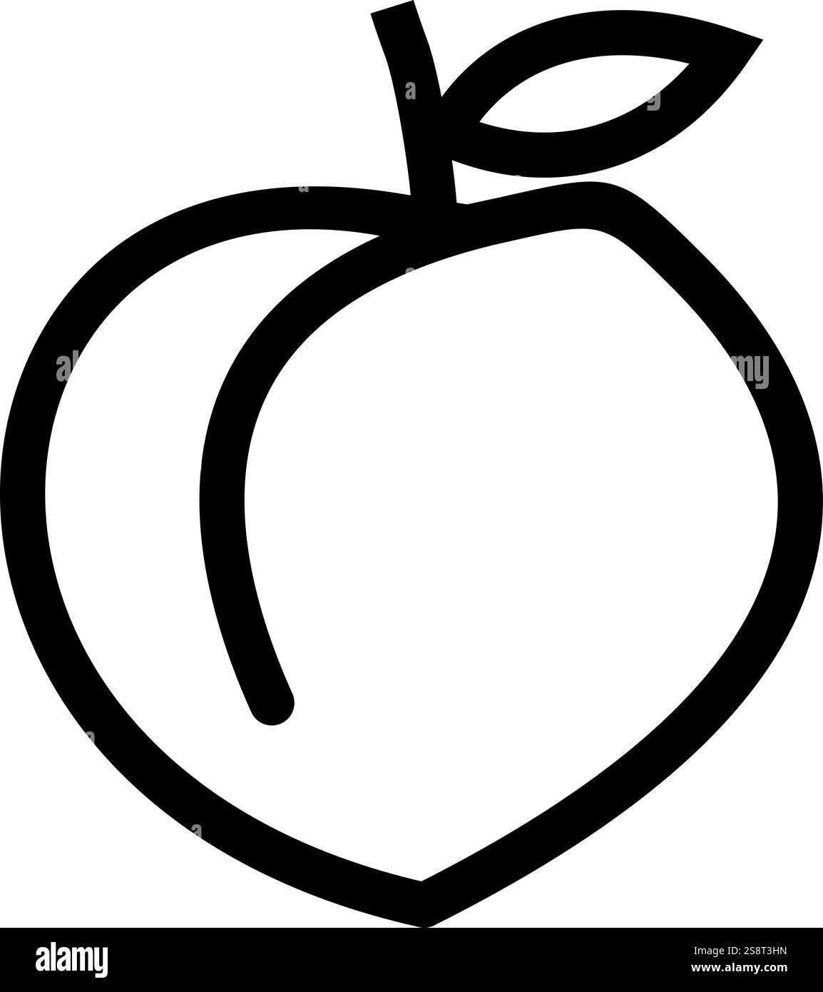 Peach icon vector. Suitable for mobile apps, web apps and print media ...