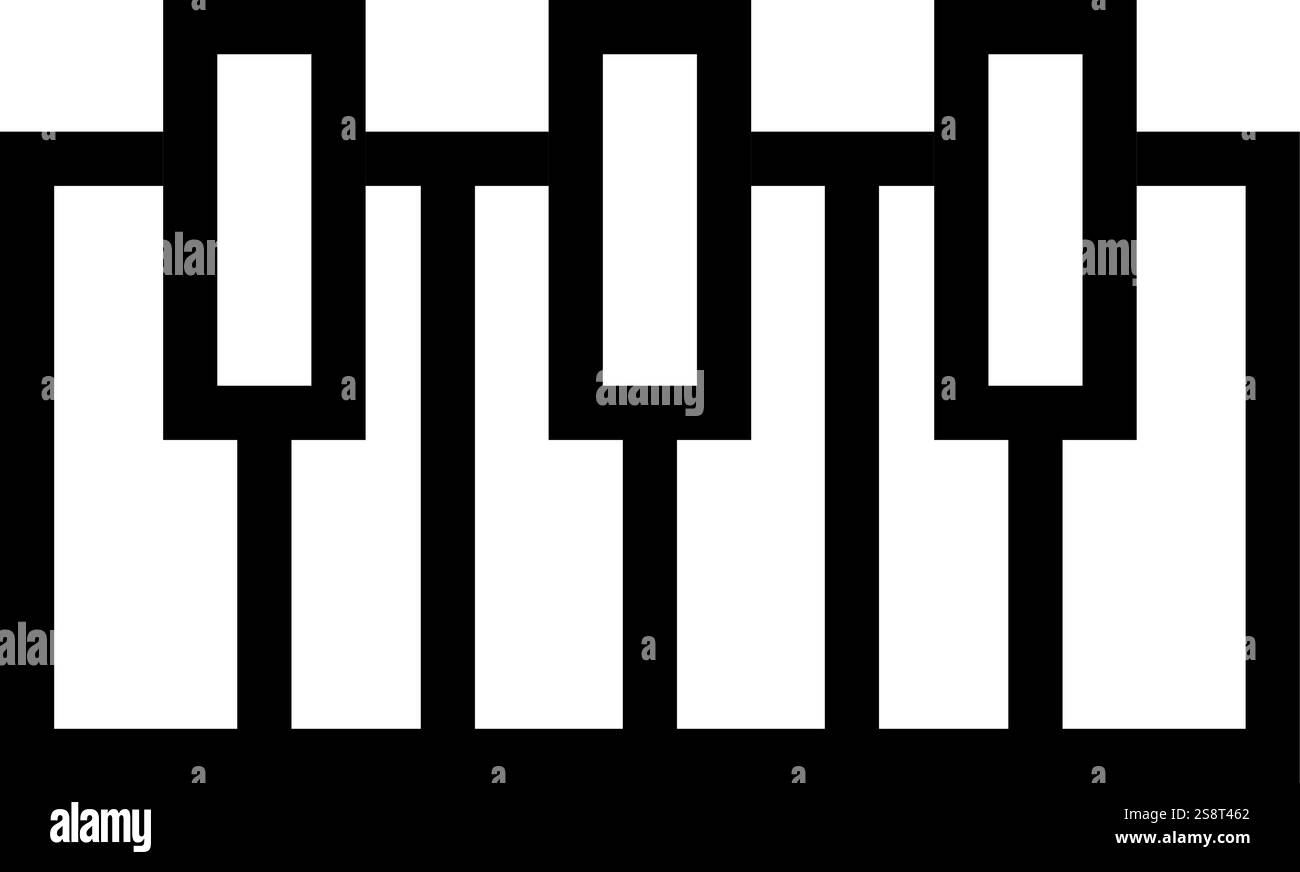 Piano Keys icon vector. Suitable for mobile apps, web apps and print media Stock Vector Image ...