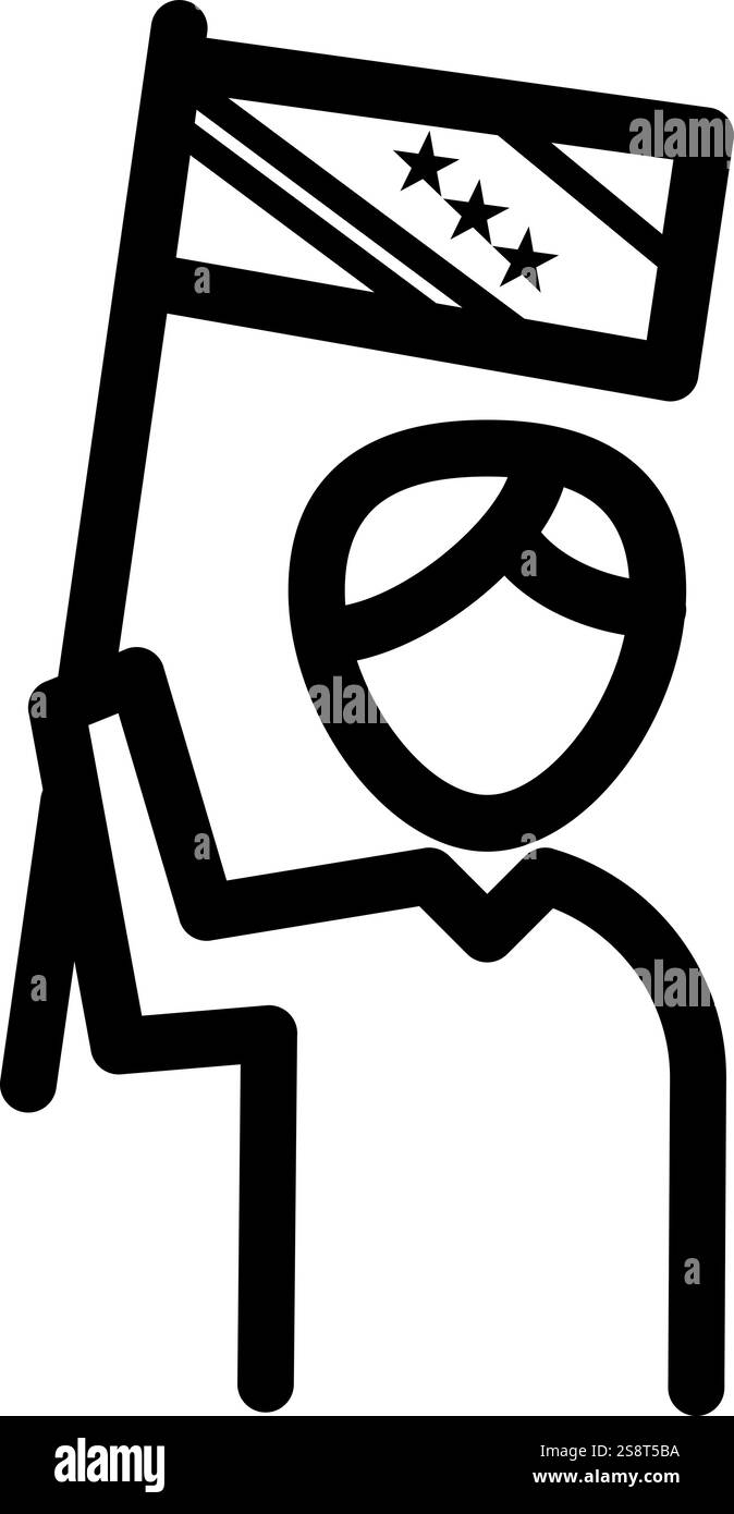 Raising Flag icon vector. Suitable for mobile apps, web apps and print ...