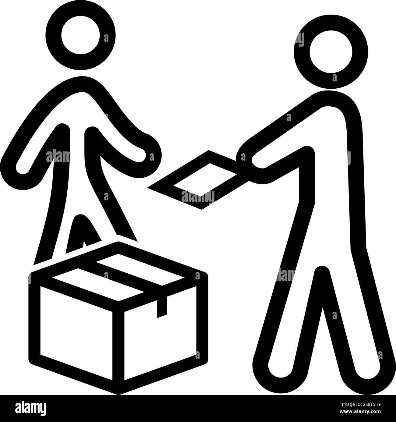 Receive Package icon vector. Suitable for mobile apps, web apps and ...