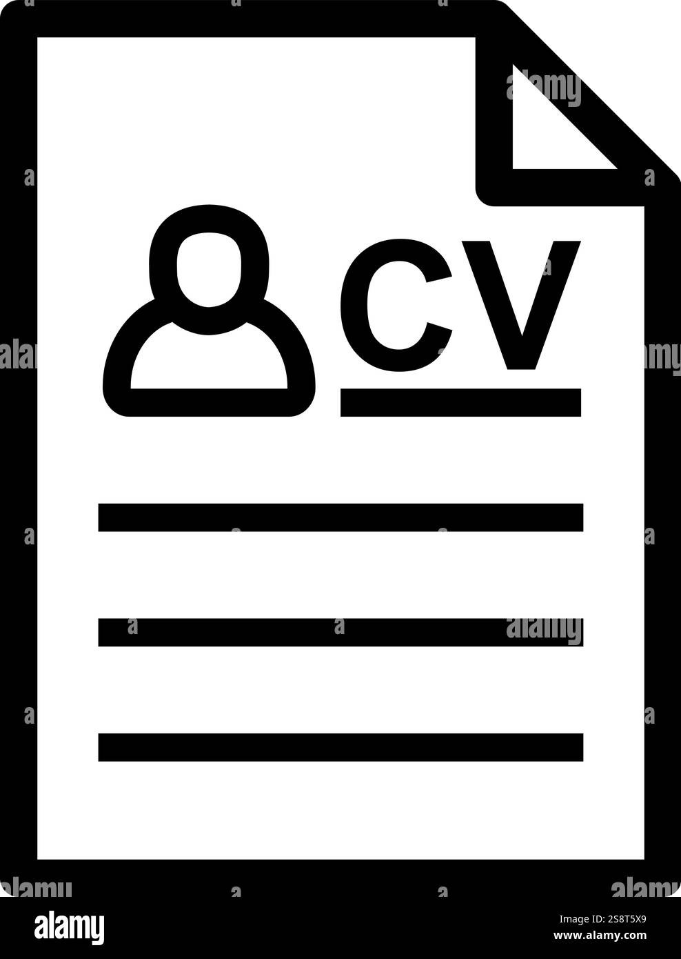 Resume icon vector. Suitable for mobile apps, web apps and print media ...