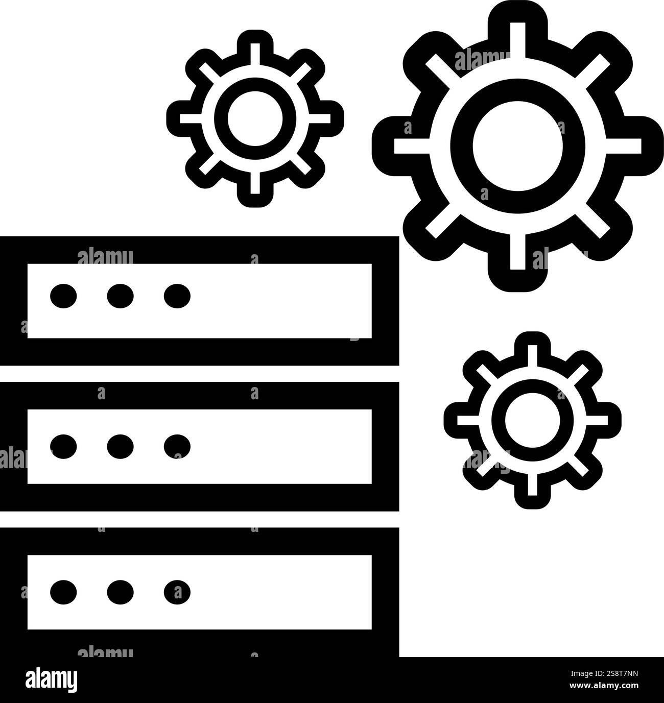 Server Connection Settings icon vector. Suitable for mobile apps, web apps and print media Stock ...