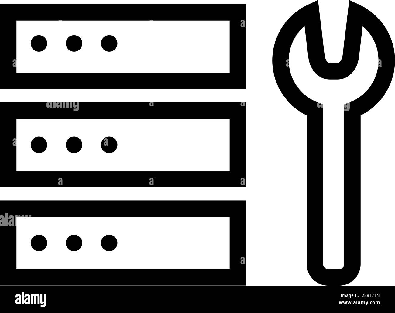 Server Settings icon vector. Suitable for mobile apps, web apps and ...