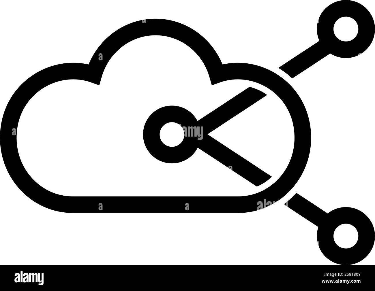 Shared Cloud icon vector. Suitable for mobile apps, web apps and print ...