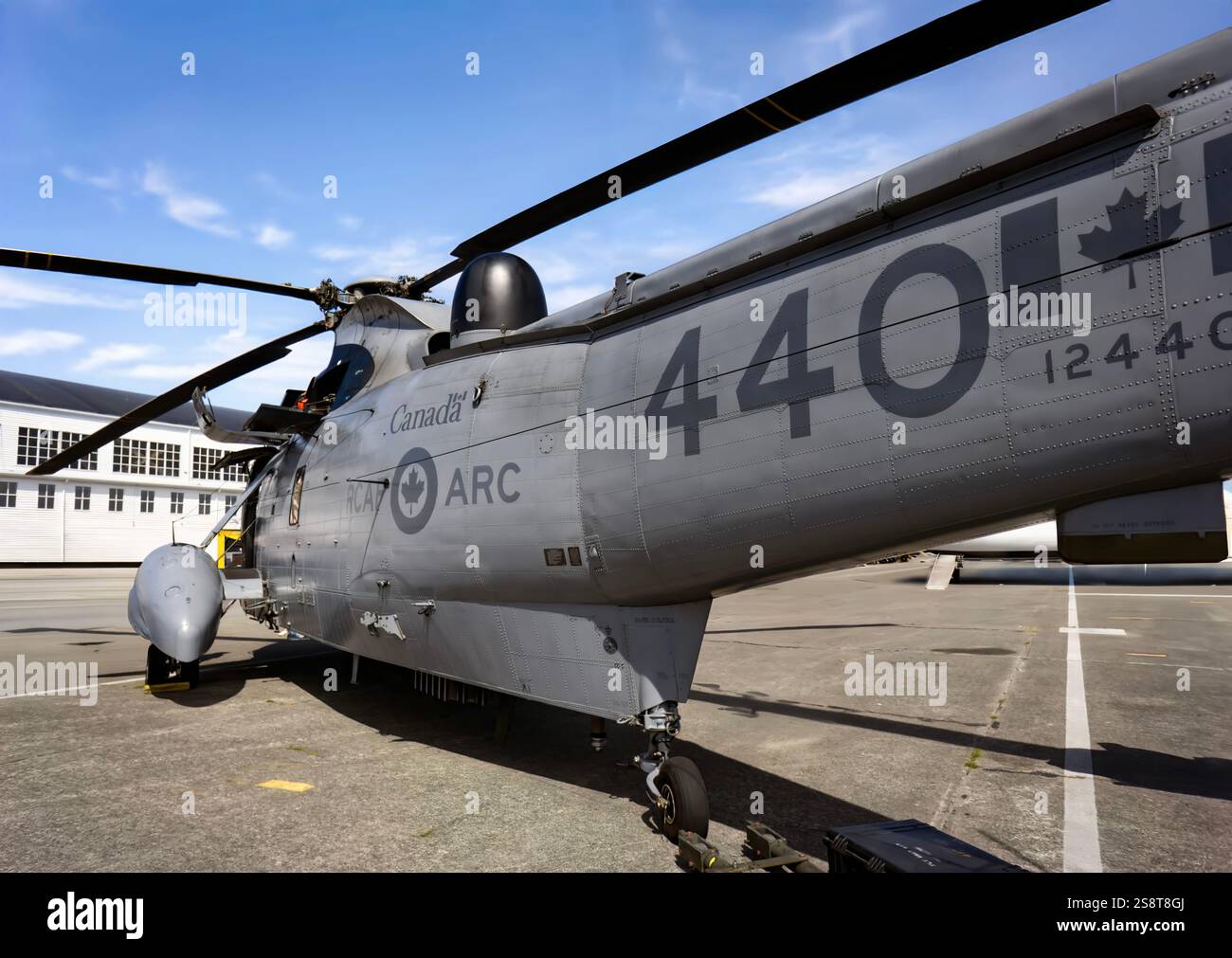 Sikorsky SH-3 Sea King helicopter at Boundary Bay Canada Stock Photo ...