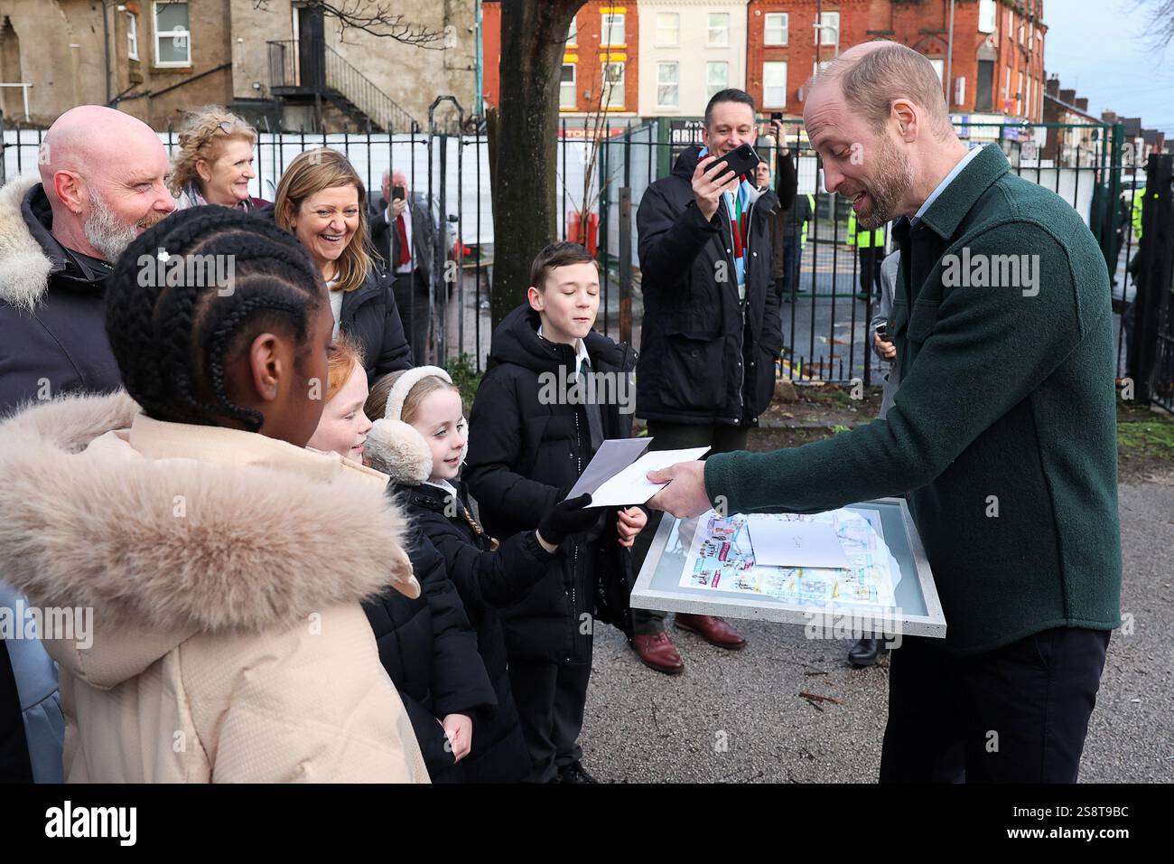 The Prince of Wales during a visit to Tiber in Toxteth, Liverpool, to ...