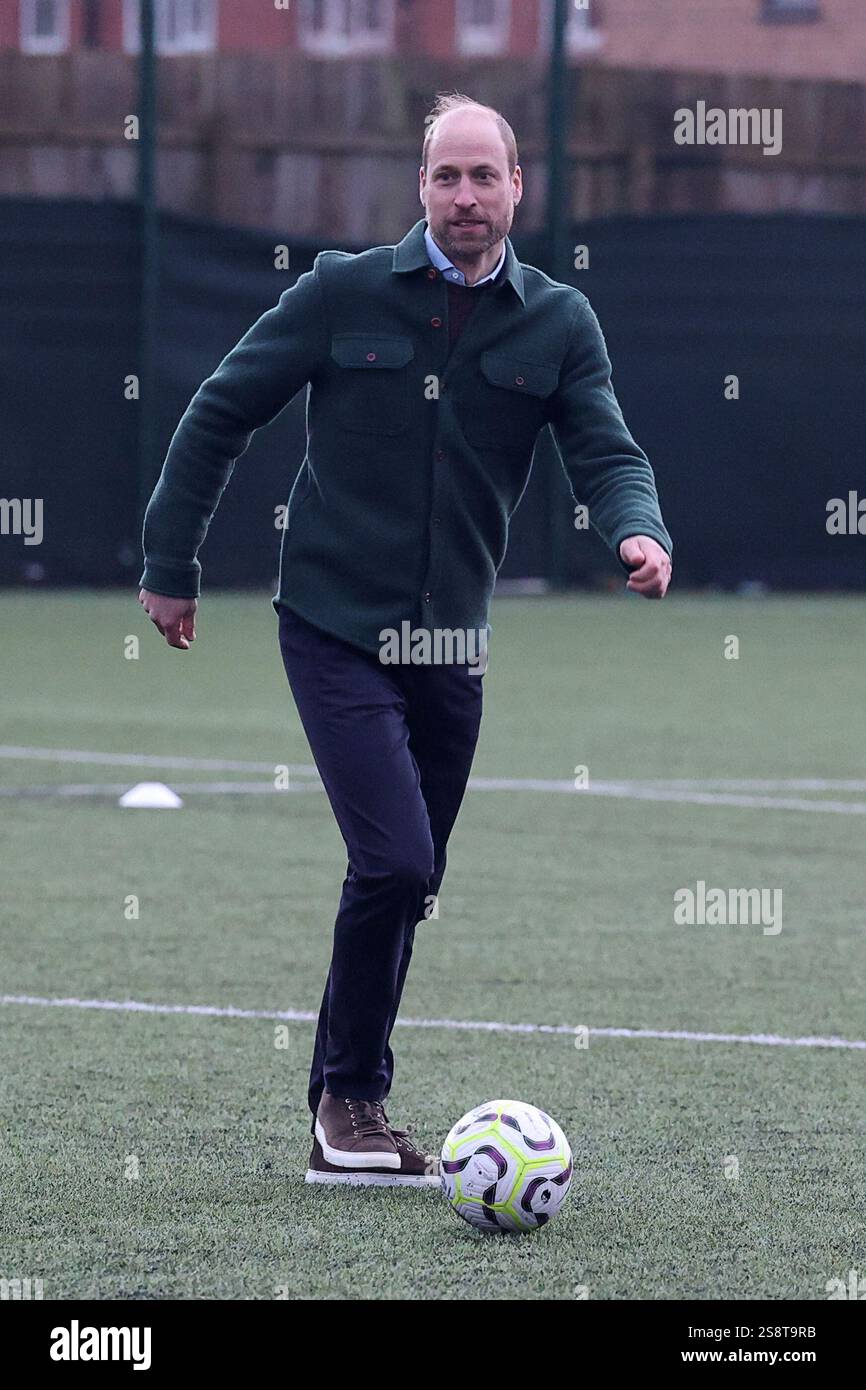The Prince of Wales during a visit to Tiber in Toxteth, Liverpool, to ...