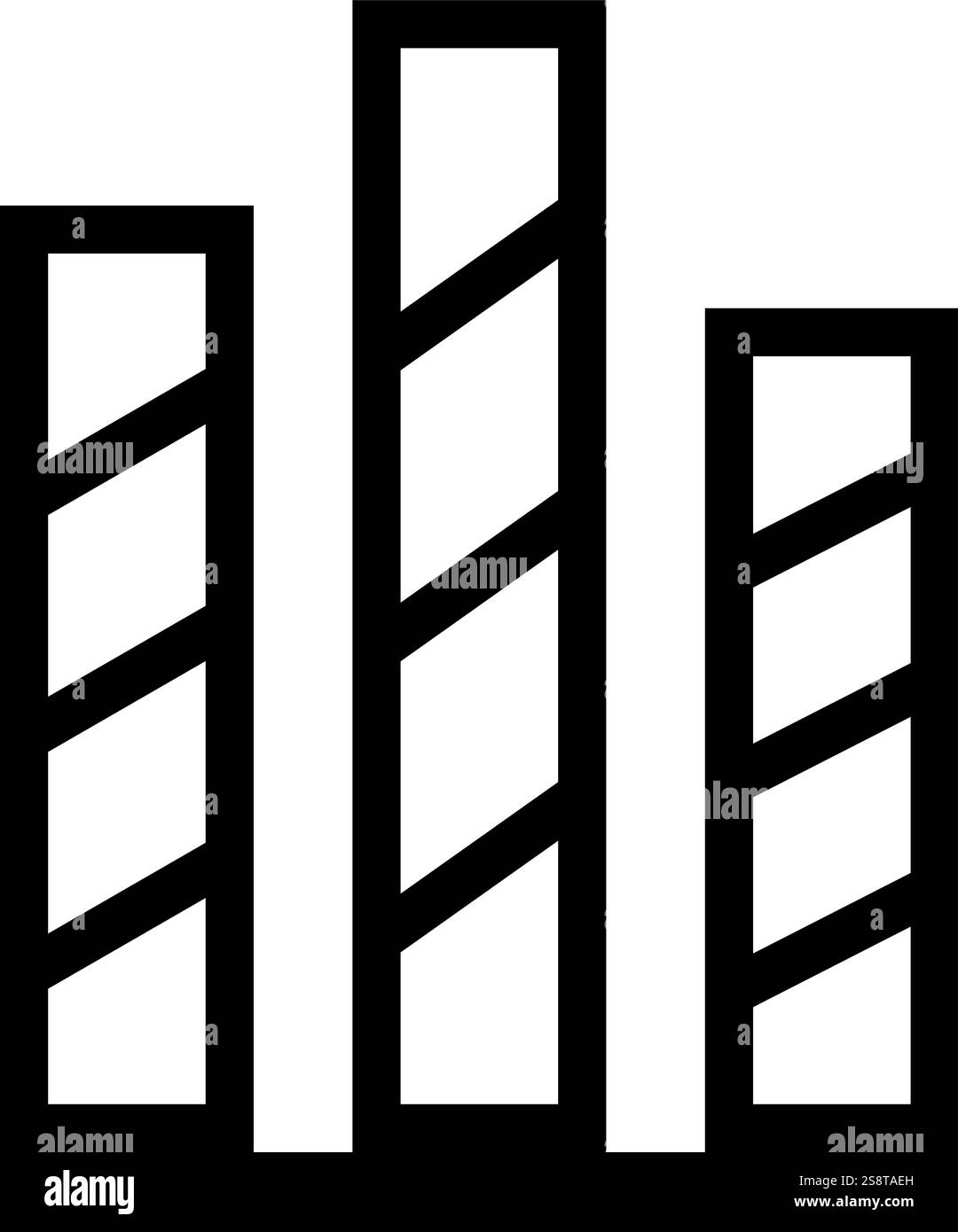 Striped Bars icon vector. Suitable for mobile apps, web apps and print ...