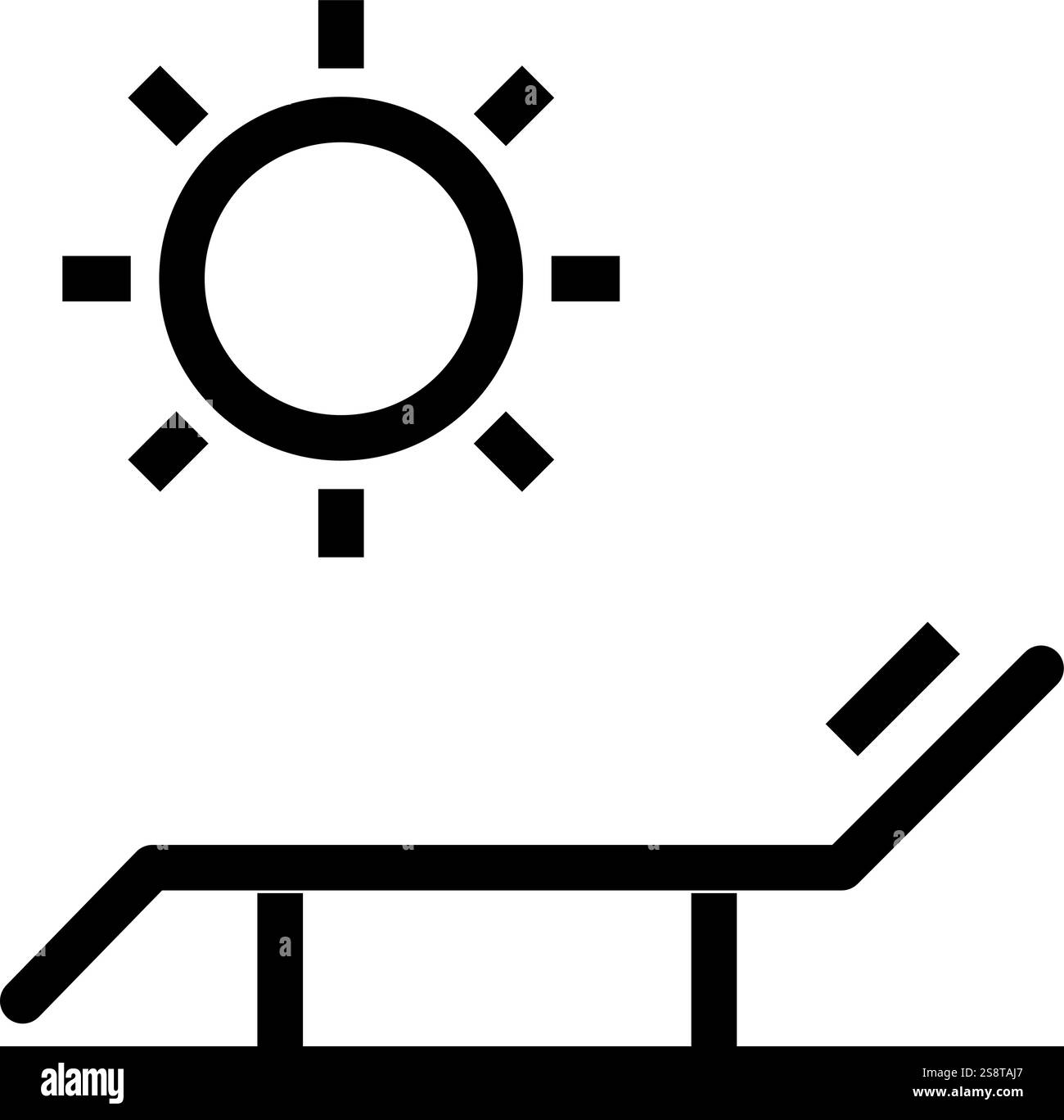Sun Bathing icon vector. Suitable for mobile apps, web apps and print ...