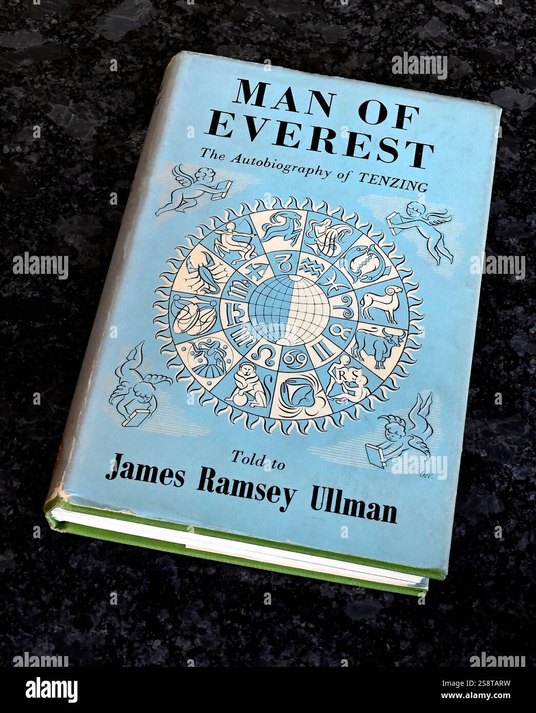 Book cover. "Man of Everest The Autobiography of Tenzing" told by James ...