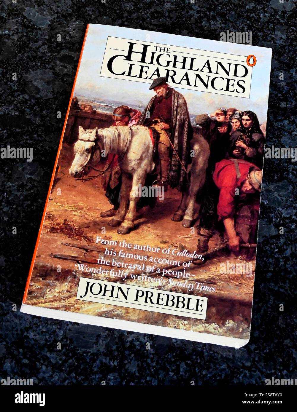 Book cover "The Highland Clearances" by John Prebble Stock Photo - Alamy