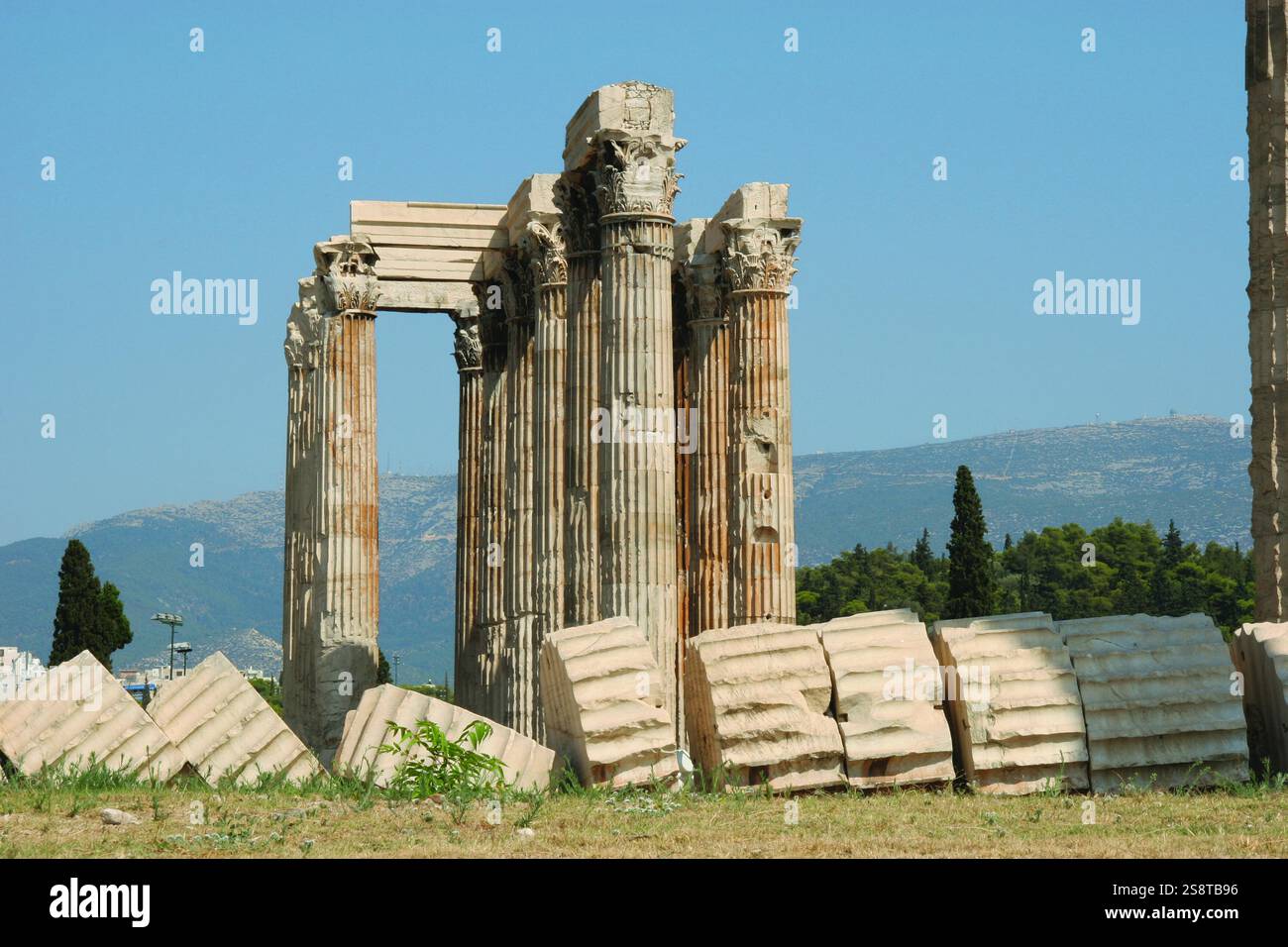 Greece. Athens. Temple of Olympian Zeus or Olympieion. 6th century BC ...