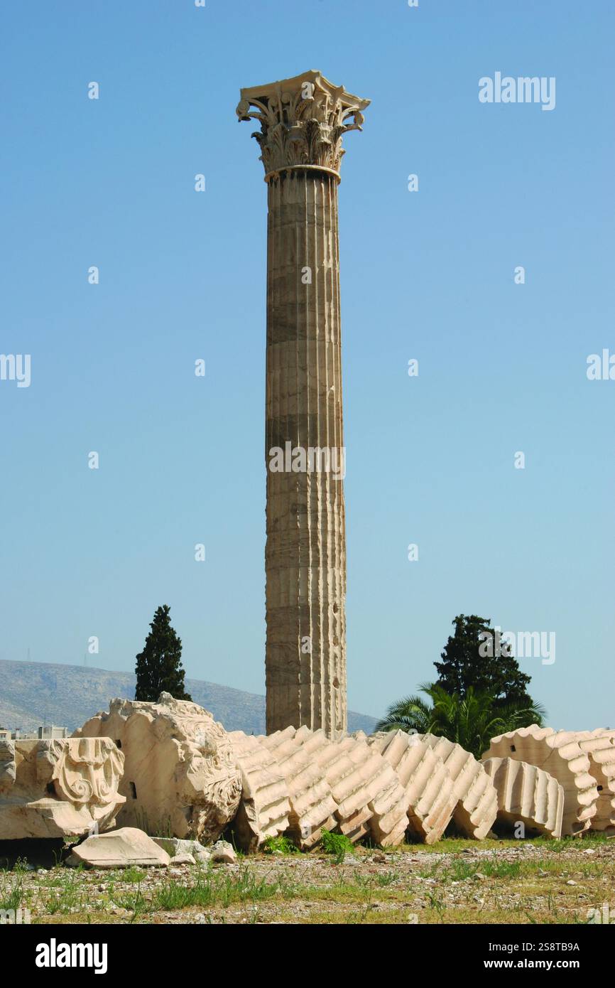 Greece. Athens. Temple of Olympian Zeus or Olympieion. 6th century BC ...