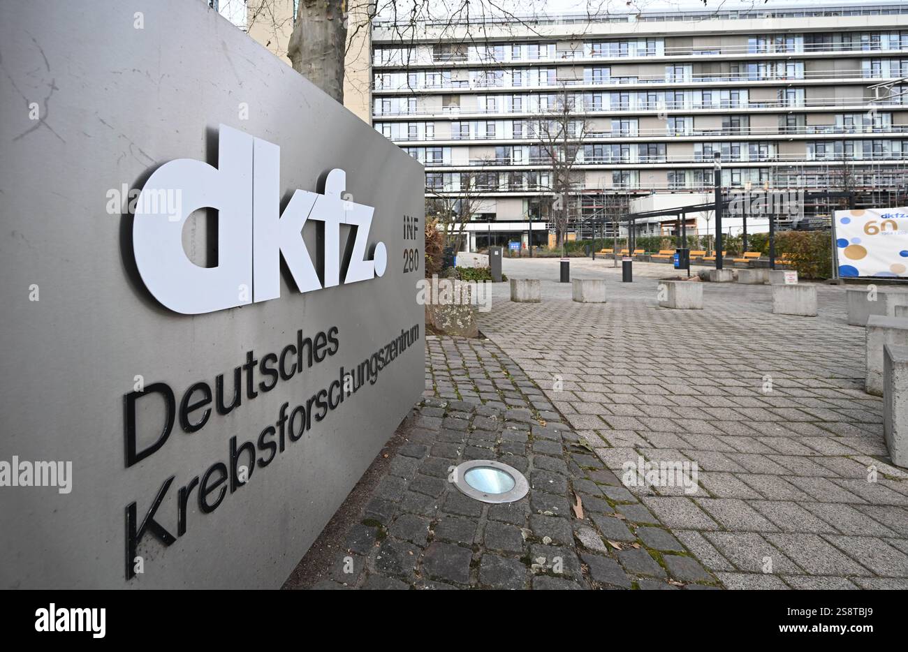 22 January 2025, Baden-Württemberg, Heidelberg: A sign with the words ...