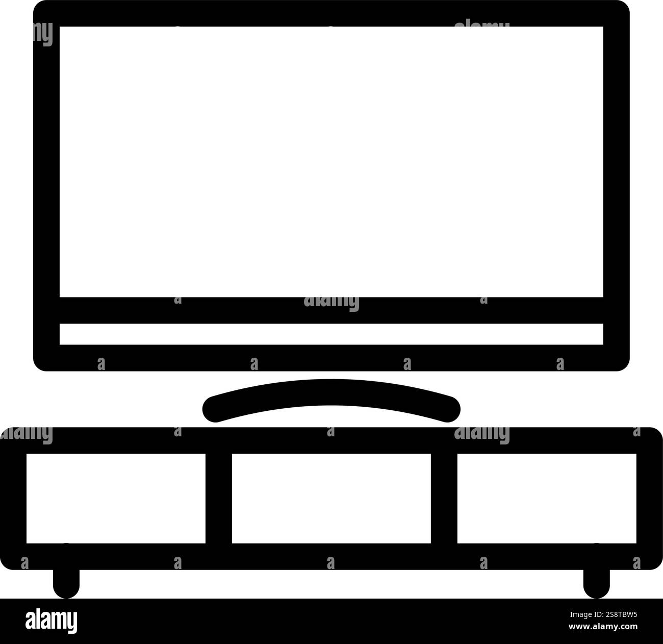 Television icon vector. Suitable for mobile apps, web apps and print ...