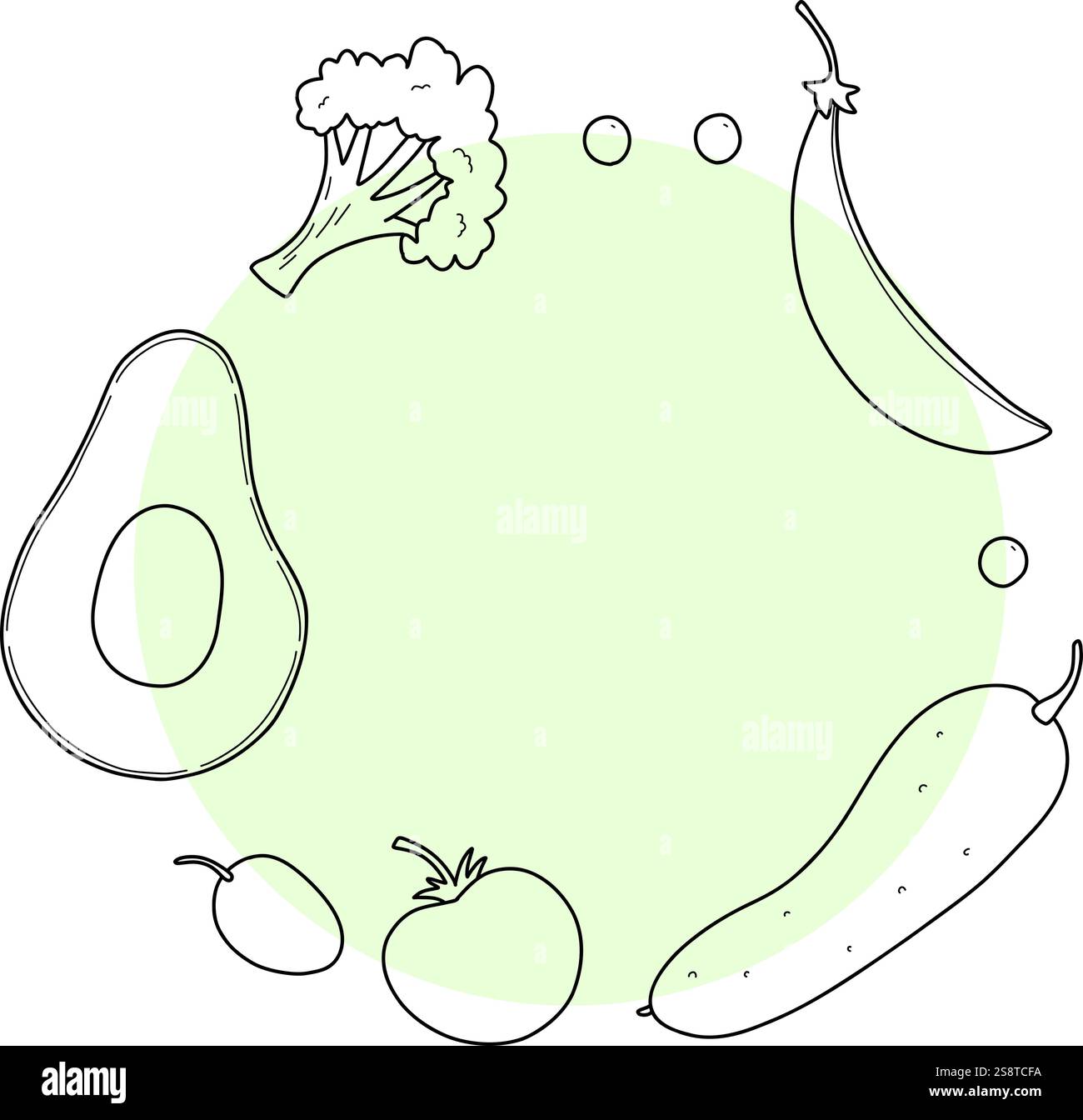 Vegetables top view frame. Farmers market menu design. Organic food ...