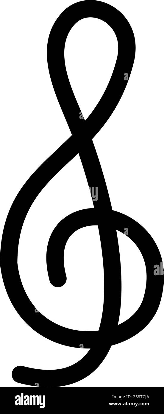 Treble Clef icon vector. Suitable for mobile apps, web apps and print ...