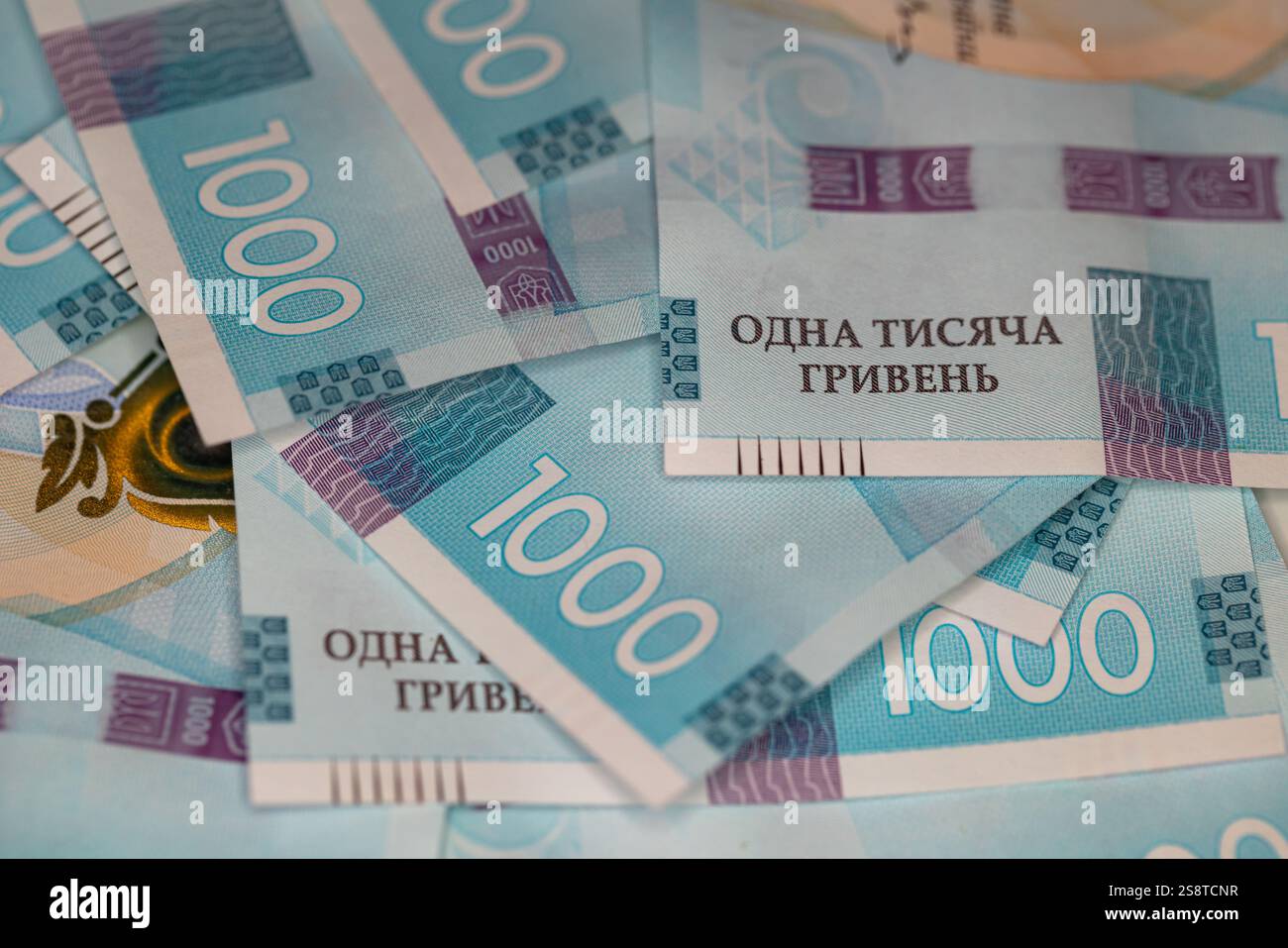 Closeup 1000 hryvnias banknote issued in 2019 for design purpose Stock ...