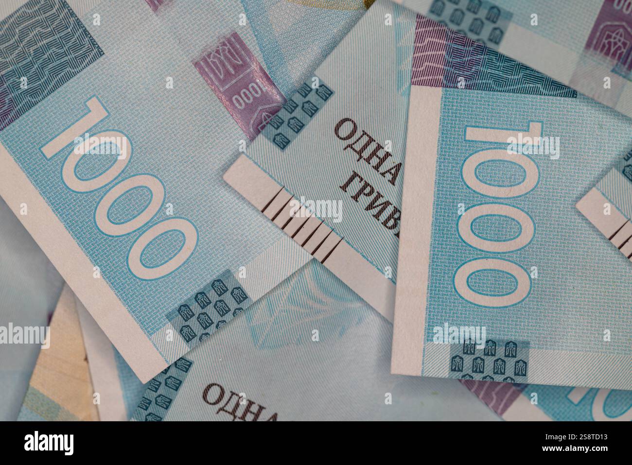 Closeup 1000 hryvnias banknote issued in 2019 for design purpose Stock ...