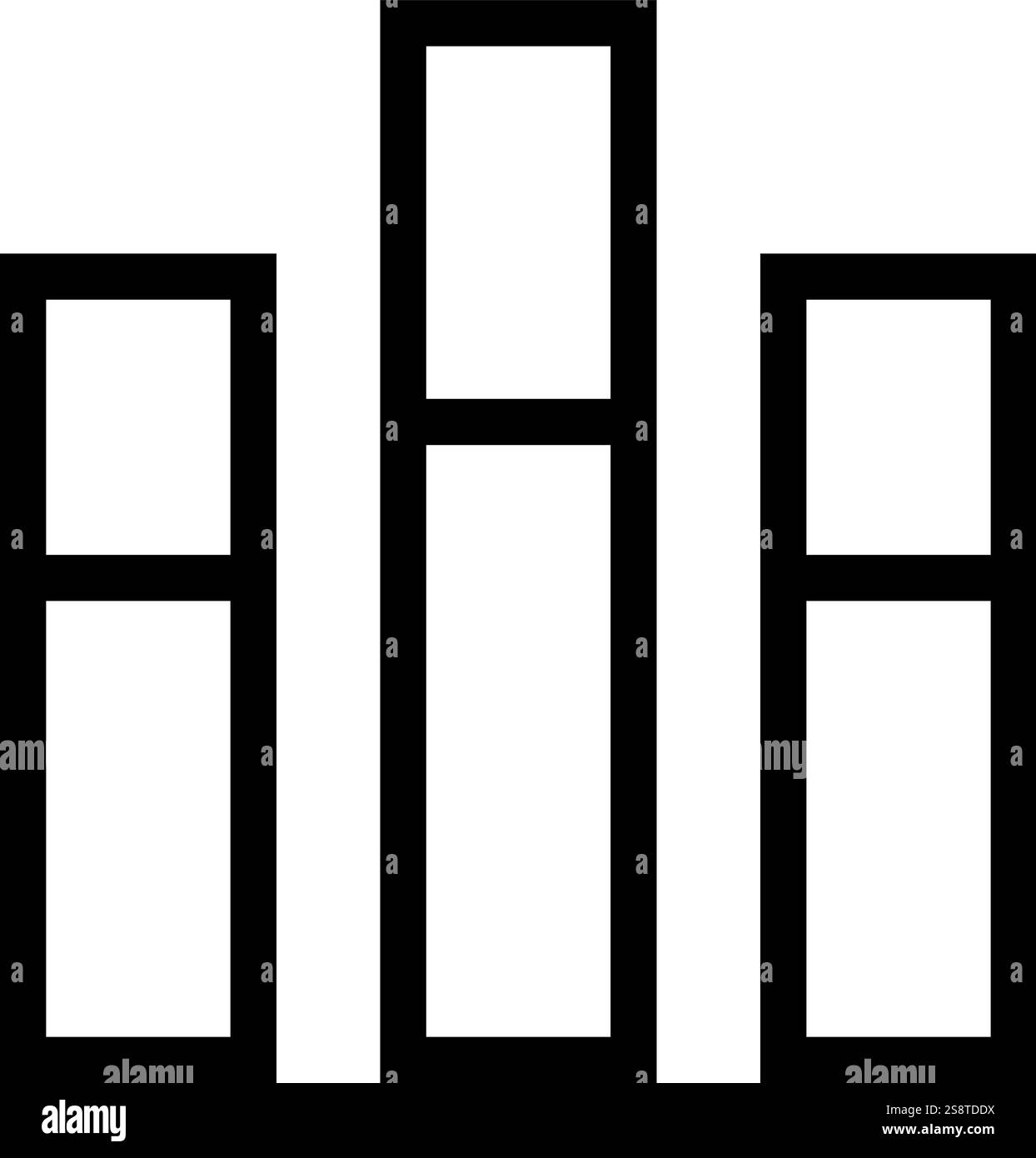 Vertical Bars icon vector. Suitable for mobile apps, web apps and print ...