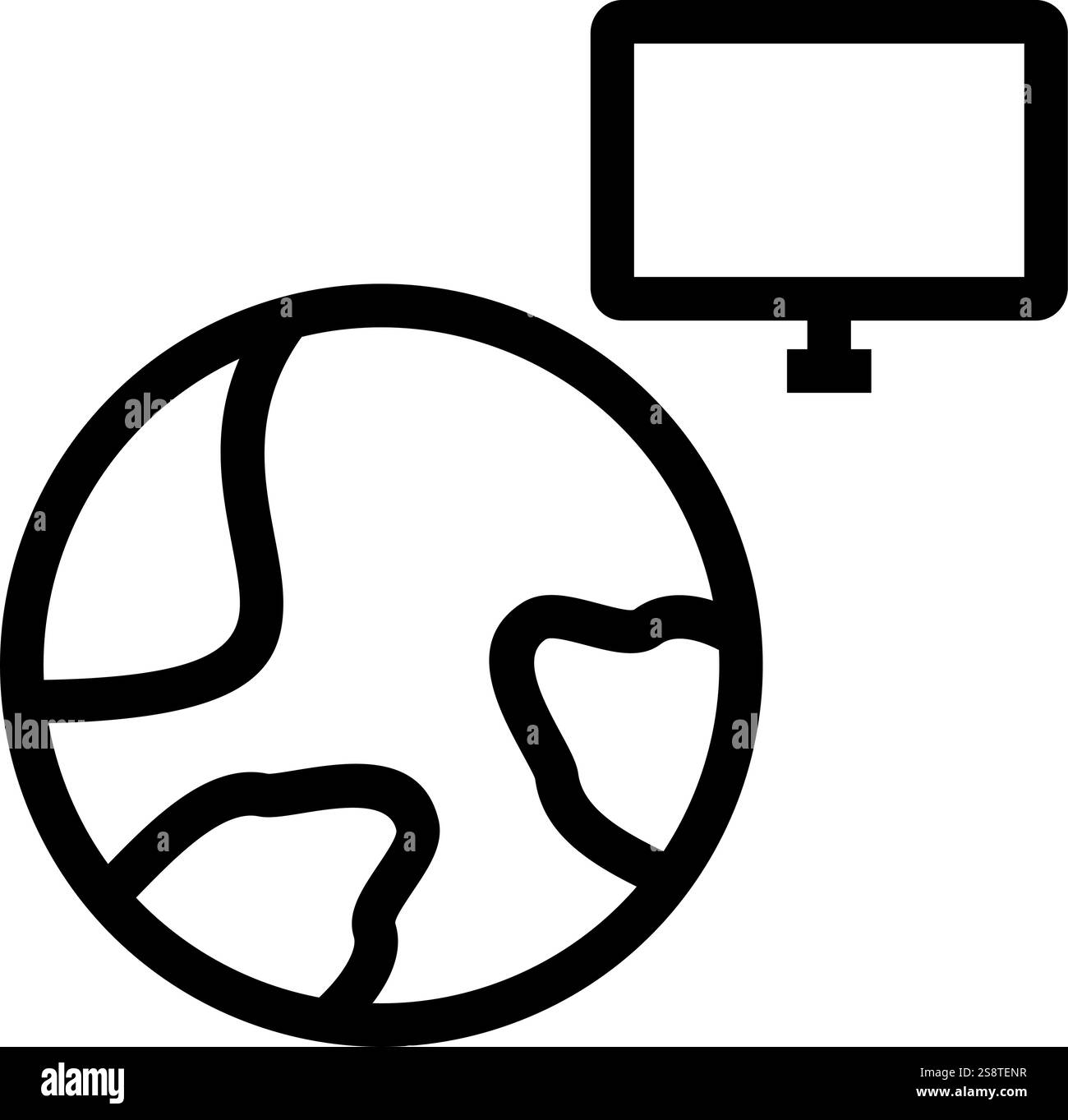 World Data Icon Vector Suitable For Mobile Apps Web Apps And Print