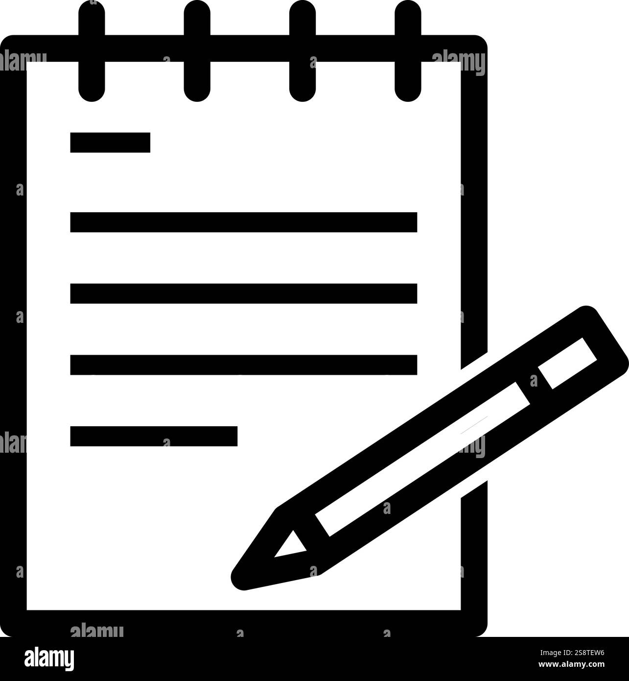 Write Notes icon vector. Suitable for mobile apps, web apps and print ...