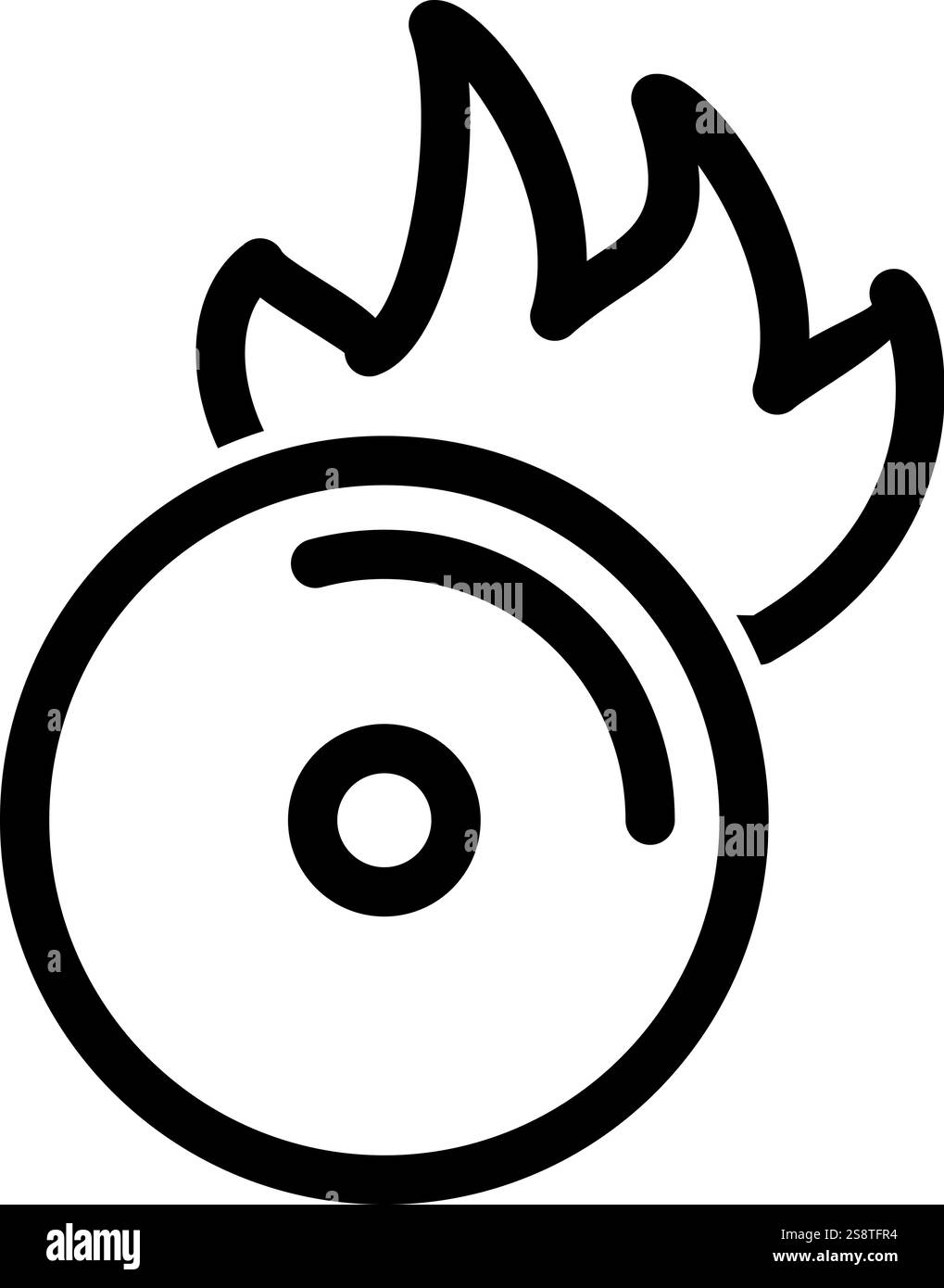 CD on Fire icon vector. Suitable for mobile apps, web apps and print ...