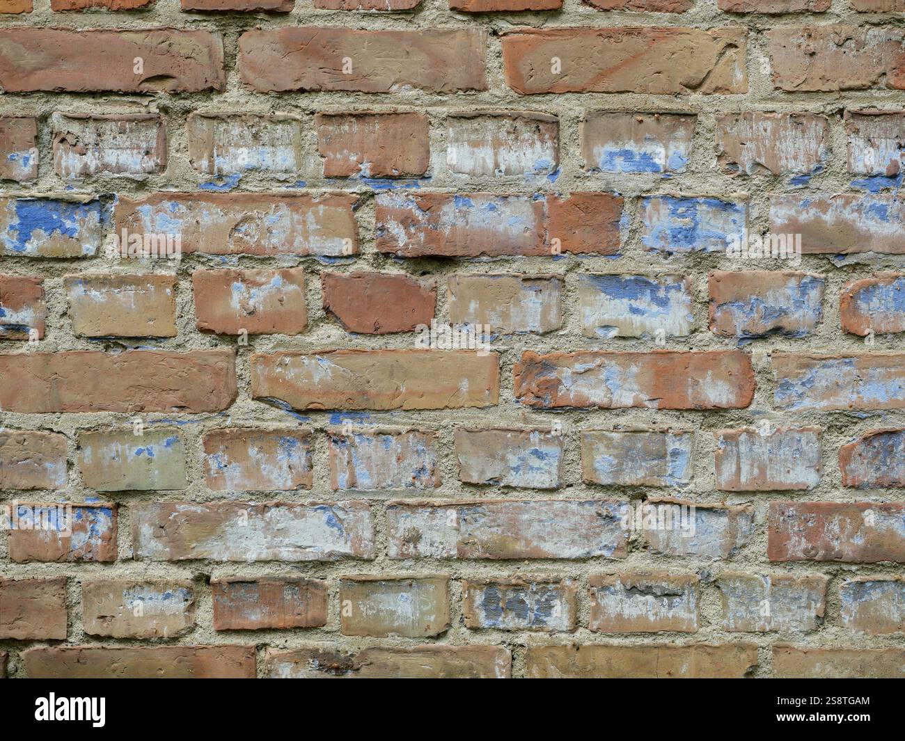 Characteristic brick masonry surfaces are ancient yet restored, a ...