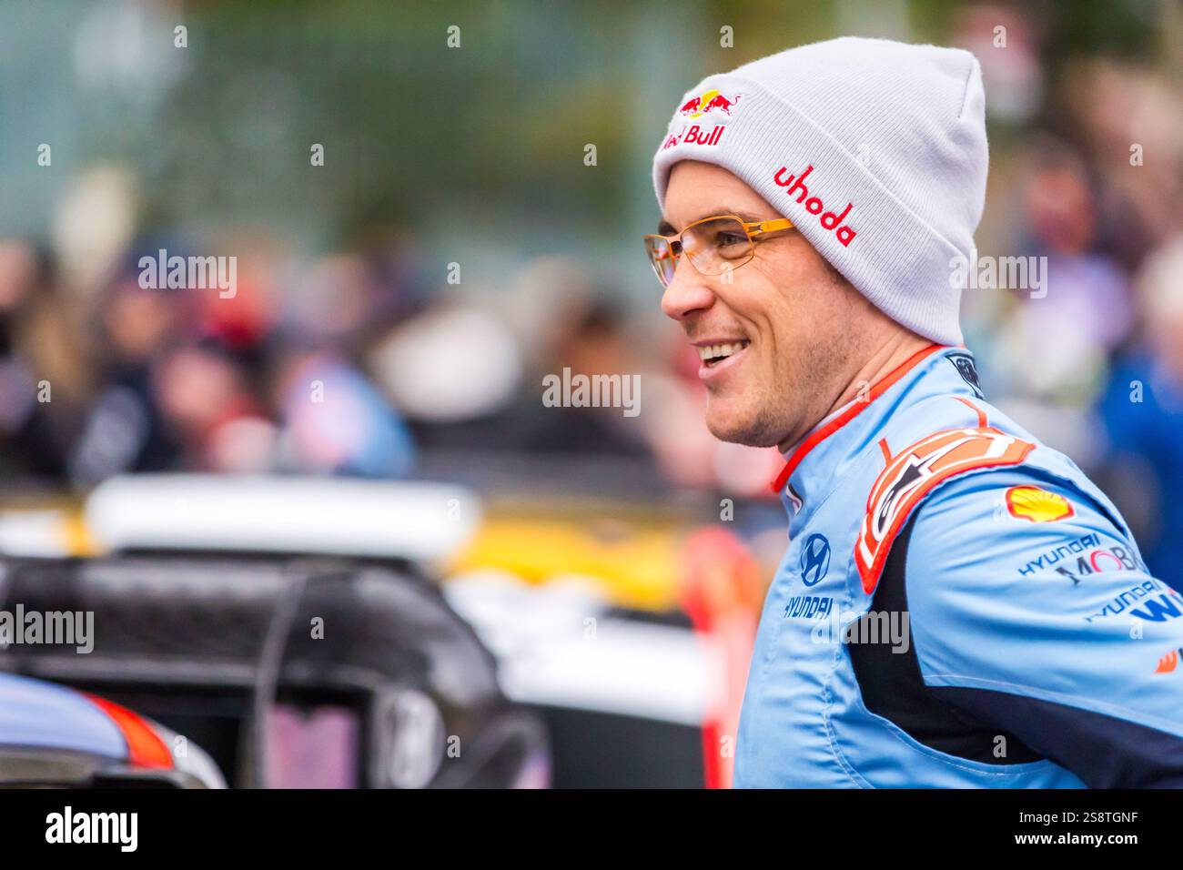 Gap, France. 23rd Jan, 2025. NEUVILLE Thierry, Hyundai I20 Rally1, portrait during the Rallye ...