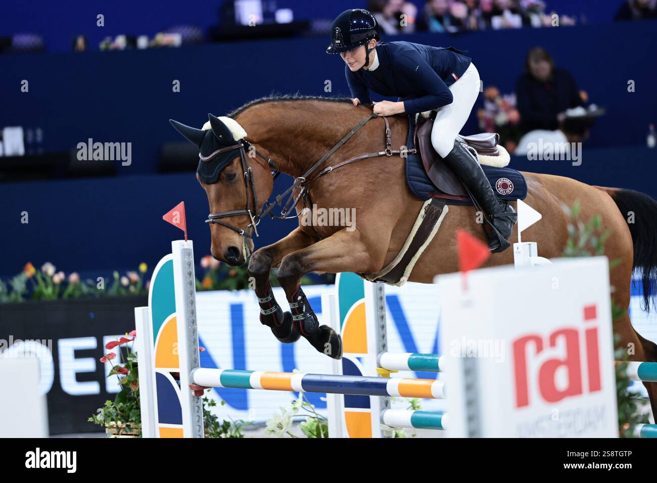 Senna Horich with Levy during the Aeres MBO Barneveld Prize 1.10m at ...