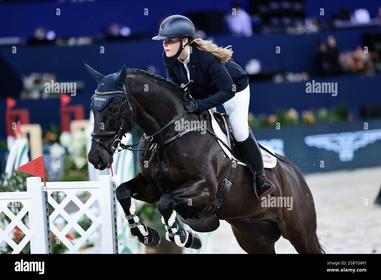 Yenthe Beukers with Felix during the Aeres MBO Barneveld Prize 1.10m at ...