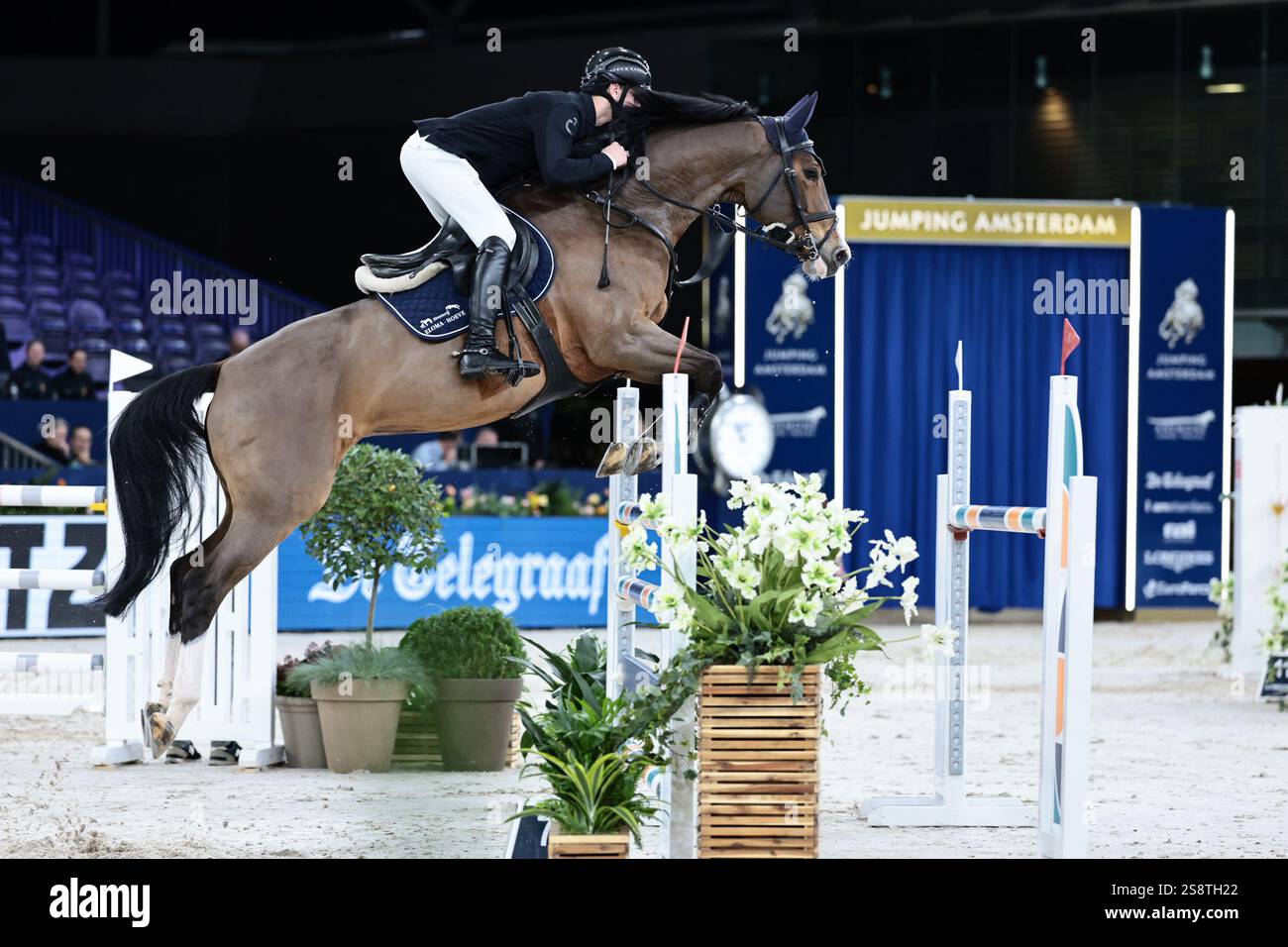 Sytze van Dellen with Latieza during the Stal Bosgoed Prize 1.30m at ...