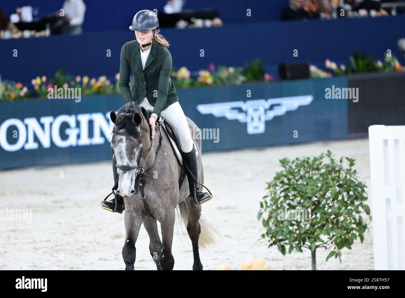 Tessa Delger with Orlando N during the IB Makelaars Prize 1.20m at the ...