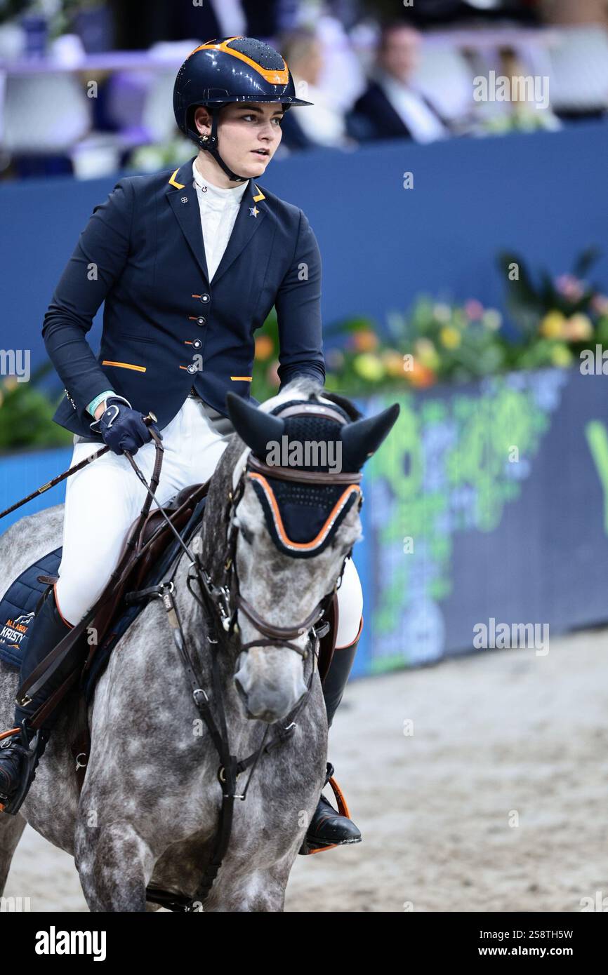 Kristy Snepvangers with Millstream's Masara during the IB Makelaars Prize 1.20m at the Jumping ...
