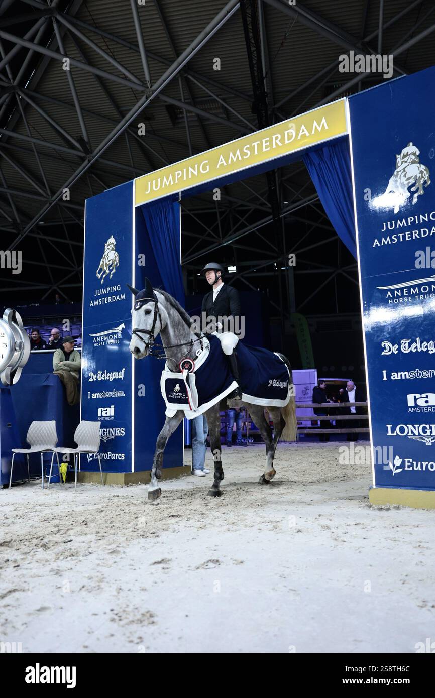 Dries van der Linden with Castello during the prize giving ceremony of ...