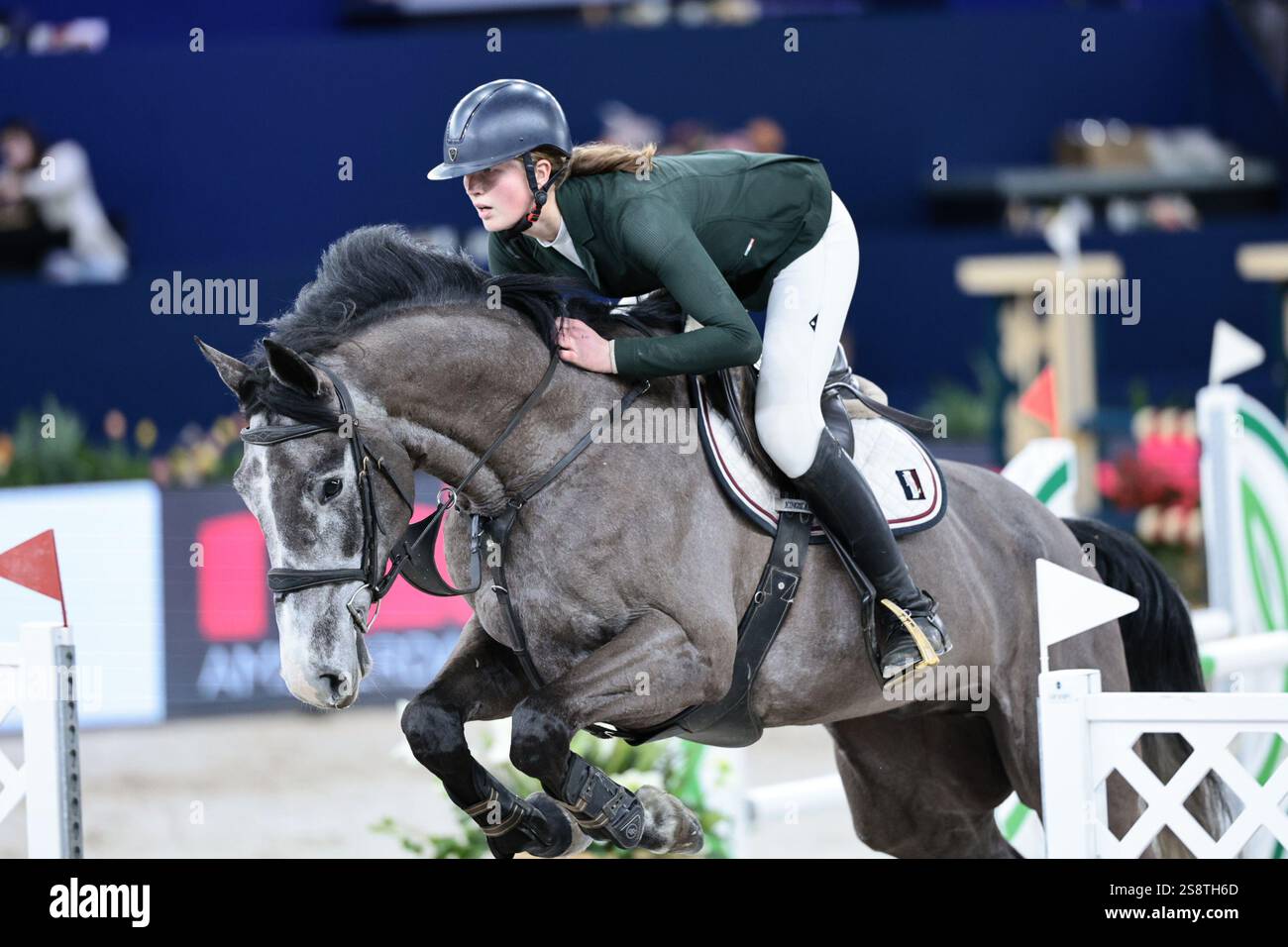 Tessa Delger with Orlando N during the IB Makelaars Prize 1.20m at the ...