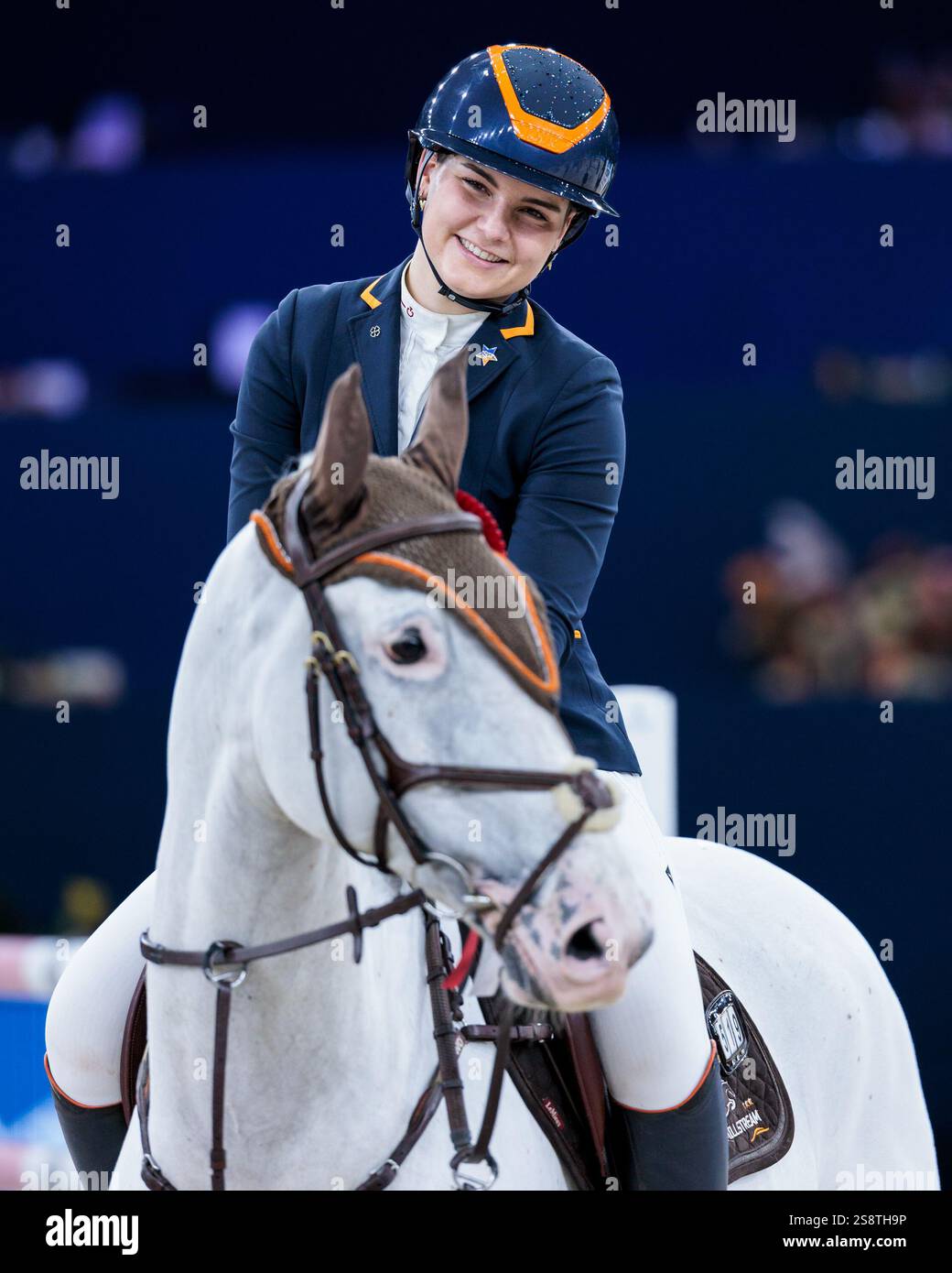 Kristy Snepvangers with Millstream's Lucifer during the prize giving ...