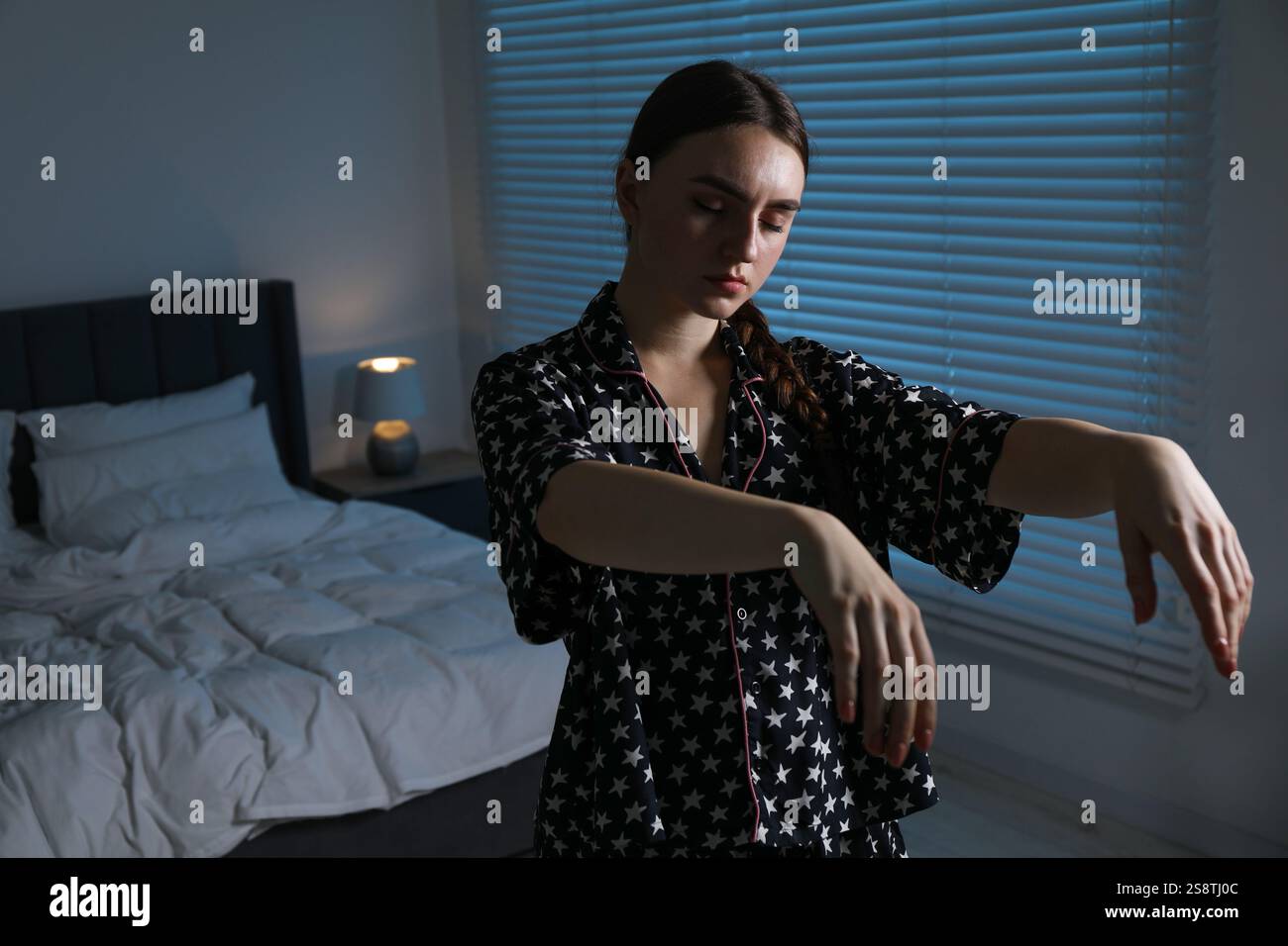 Woman suffering from sleepwalking hi-res stock photography and images ...