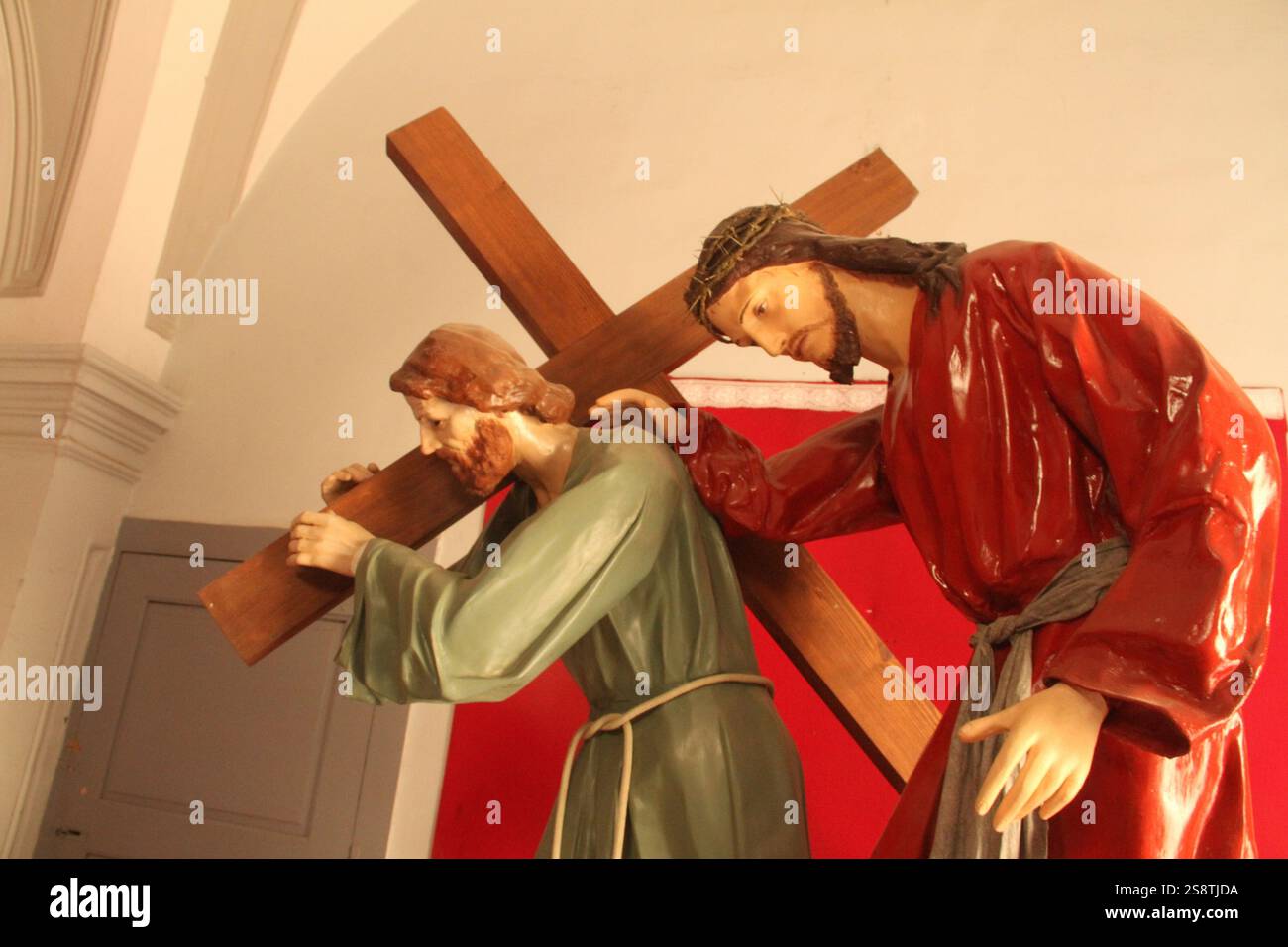 Noci, Italy. Interior of the 17th century Chiesa di Santa Chiara ...