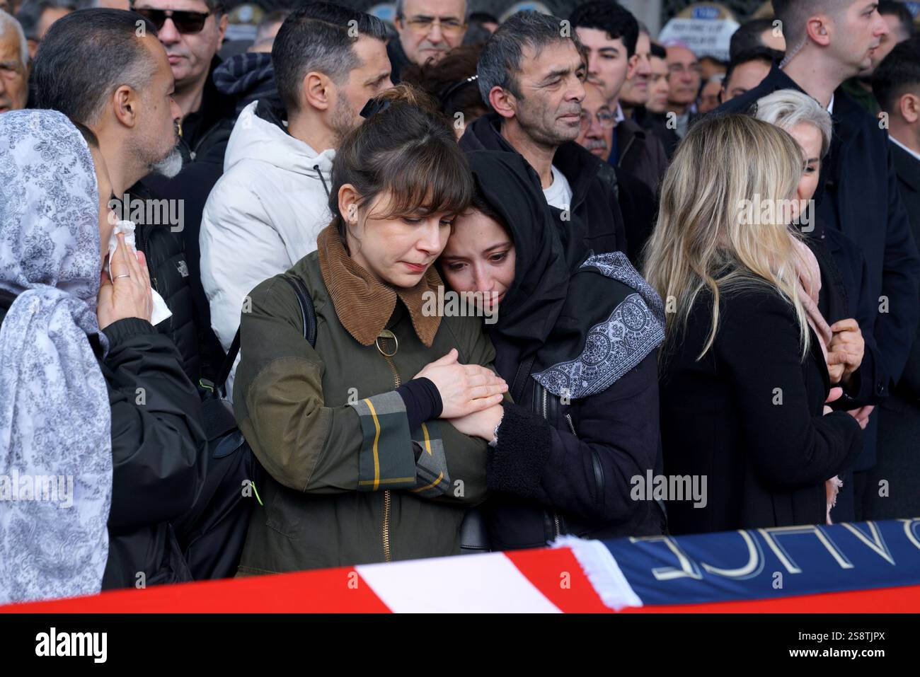 Uskudar, Istanbul, Turkey. 23rd Jan, 2025. People and relatives attend ...