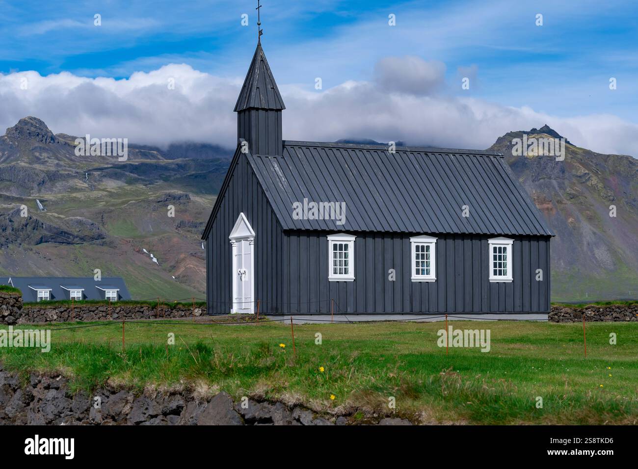 The black church of Budir, Snæfellsnes Peninsula Stock Photo - Alamy