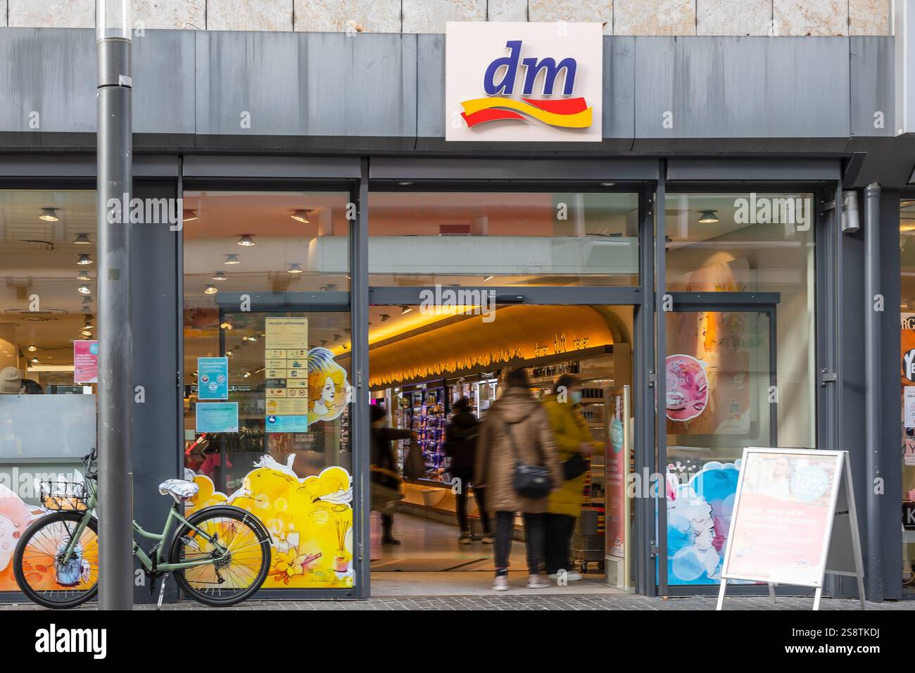 Koblenz, Germany - January 13, 2022: entrance of the local dm store. dm ...