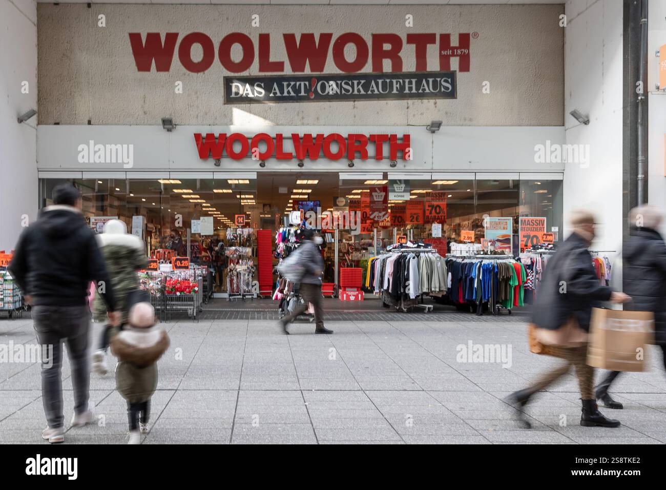 Koblenz, Germany - January 13, 2022: entrance of the local Woolworth ...