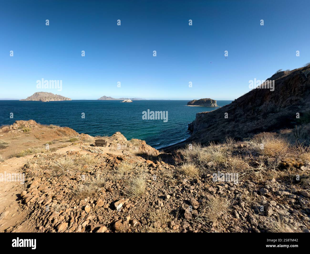 View of the Sea of Cortez or the Gulf of California in Loreto Mexico ...