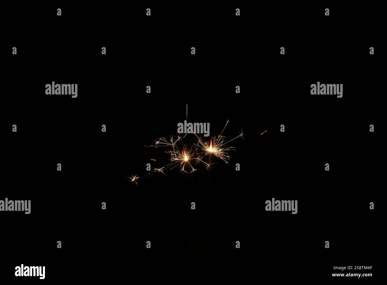 Yellow Sparkler Burst in the Dark – Glowing Firecracker Spark Explosion ...