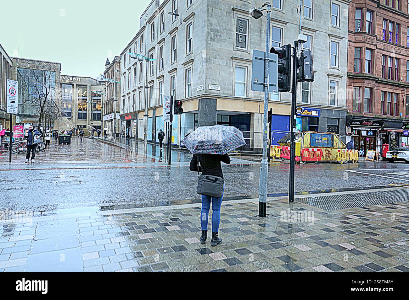 Glasgow, Scotland, UK. 23rd January, 2025. UK Weather: Cloudy in the ...