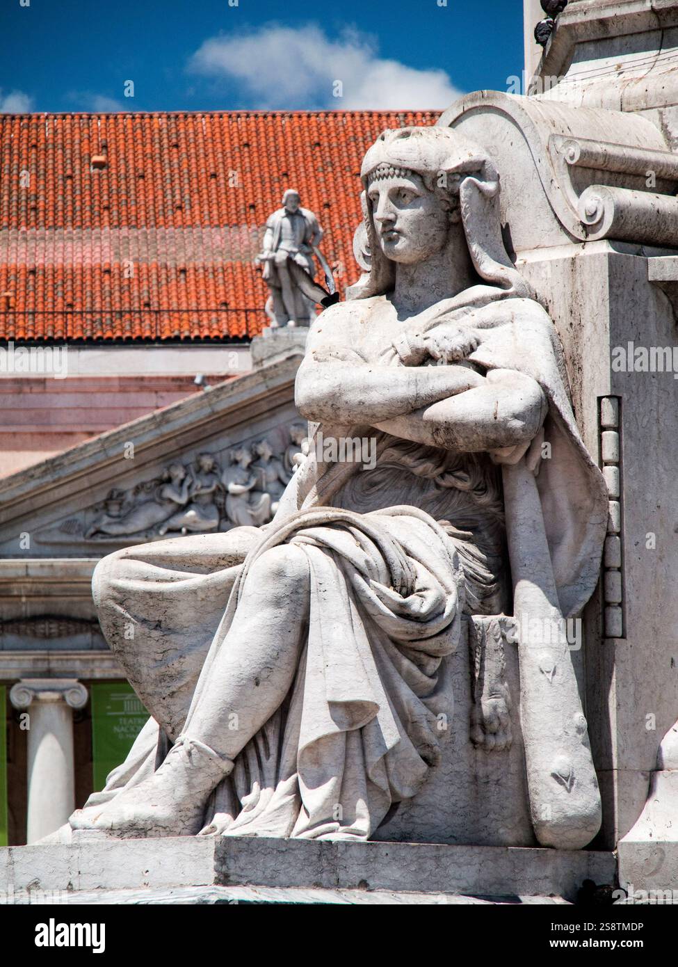 Portugal, Lisbon. Column of Pedro IV, a monument to King Peter IV ...