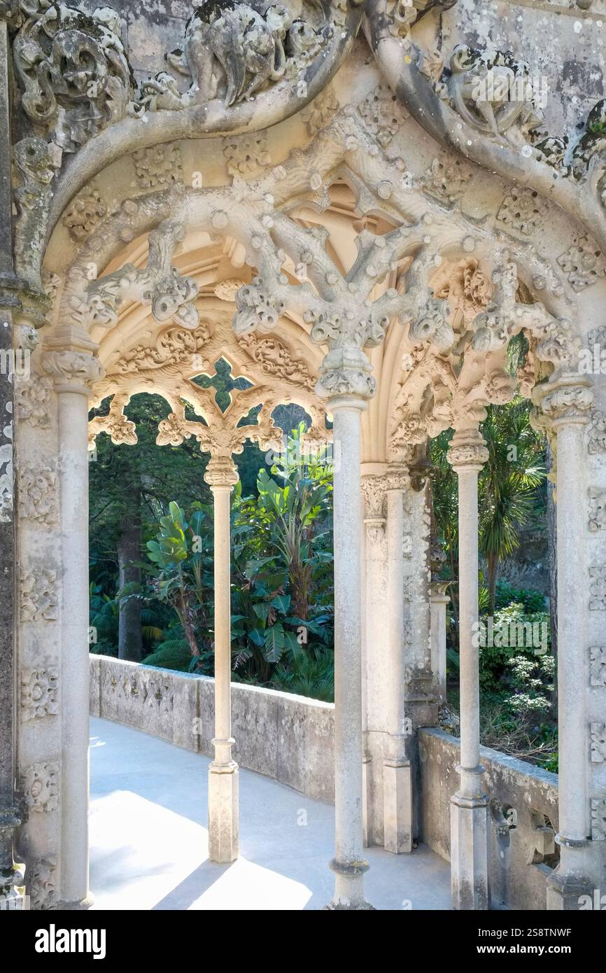 Sintra, Portugal. Quinta da Regaleira, The architecture evokes Roman ...