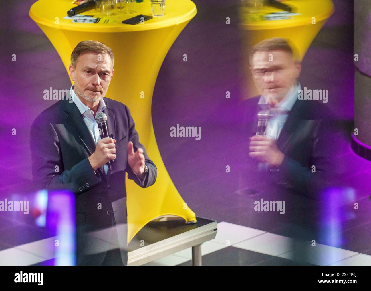 Mainz, Germany. 23rd Jan, 2025. Christian Lindner, chairman and top ...