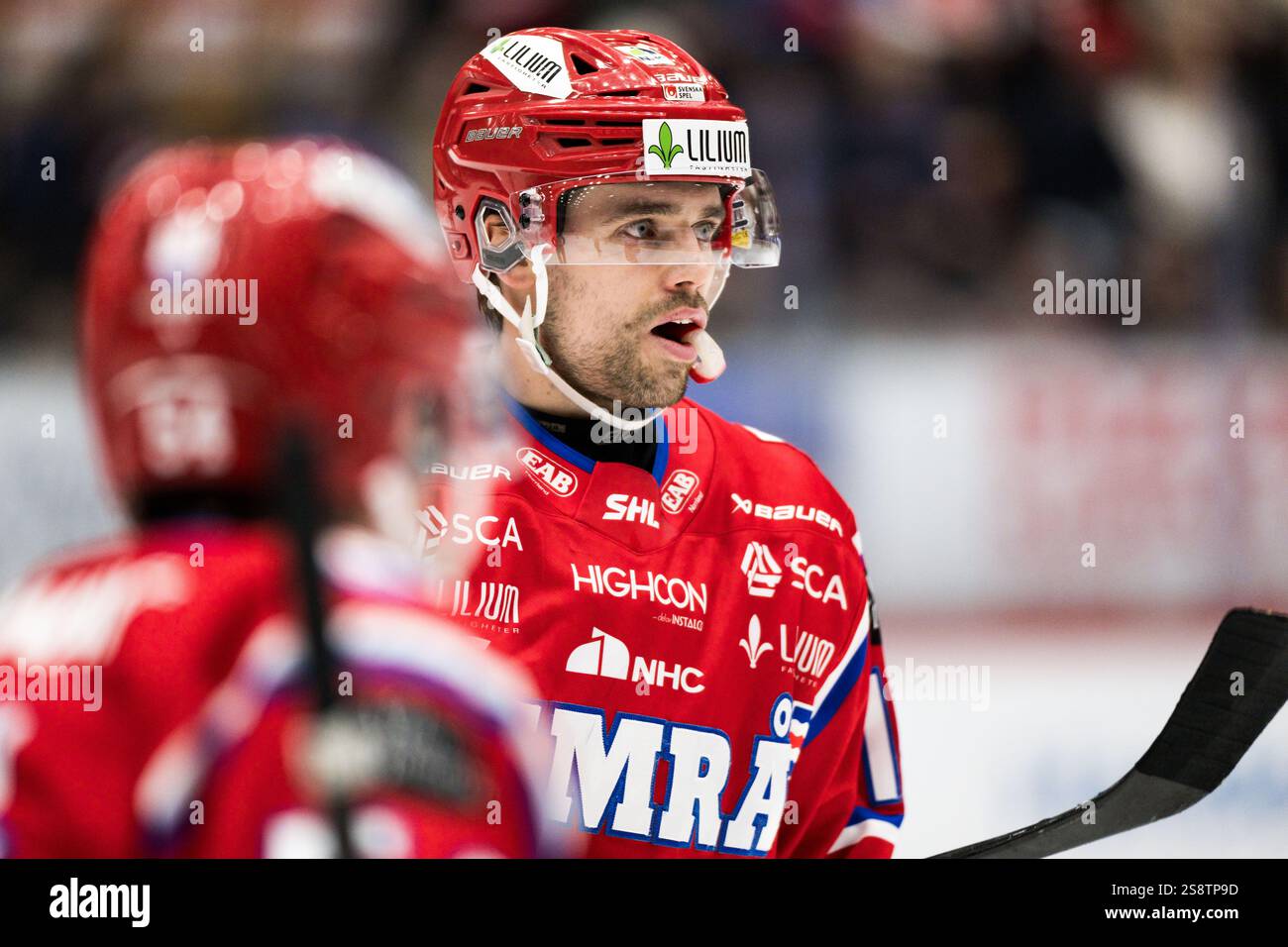 250123 Timrås Emil Pettersson under ishockeymatchen i SHL mellan Timrå ...